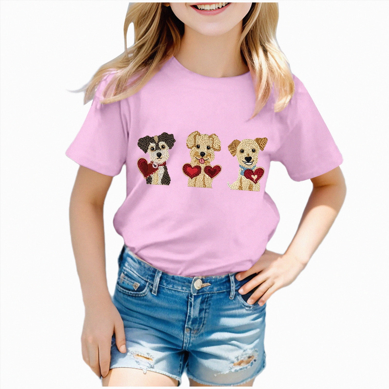 Baby Girl Clothes Cute Print Short Sleeve T Shirt Round Neck Toddler ...