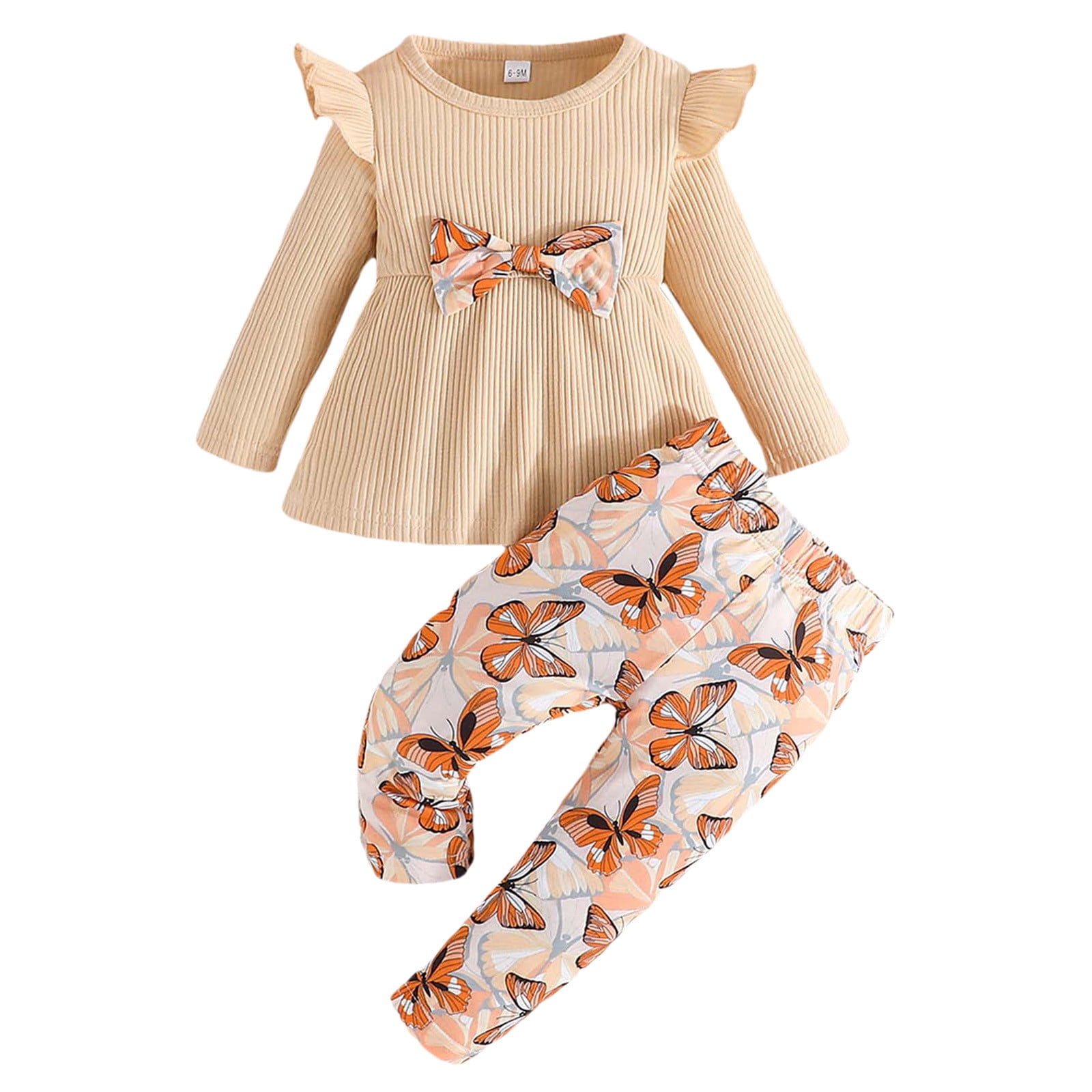 Baby Girl Clothes Toddler Girl Clothes Outfits Bowknot Tassel Clothing Print Pants Headbands Set ...