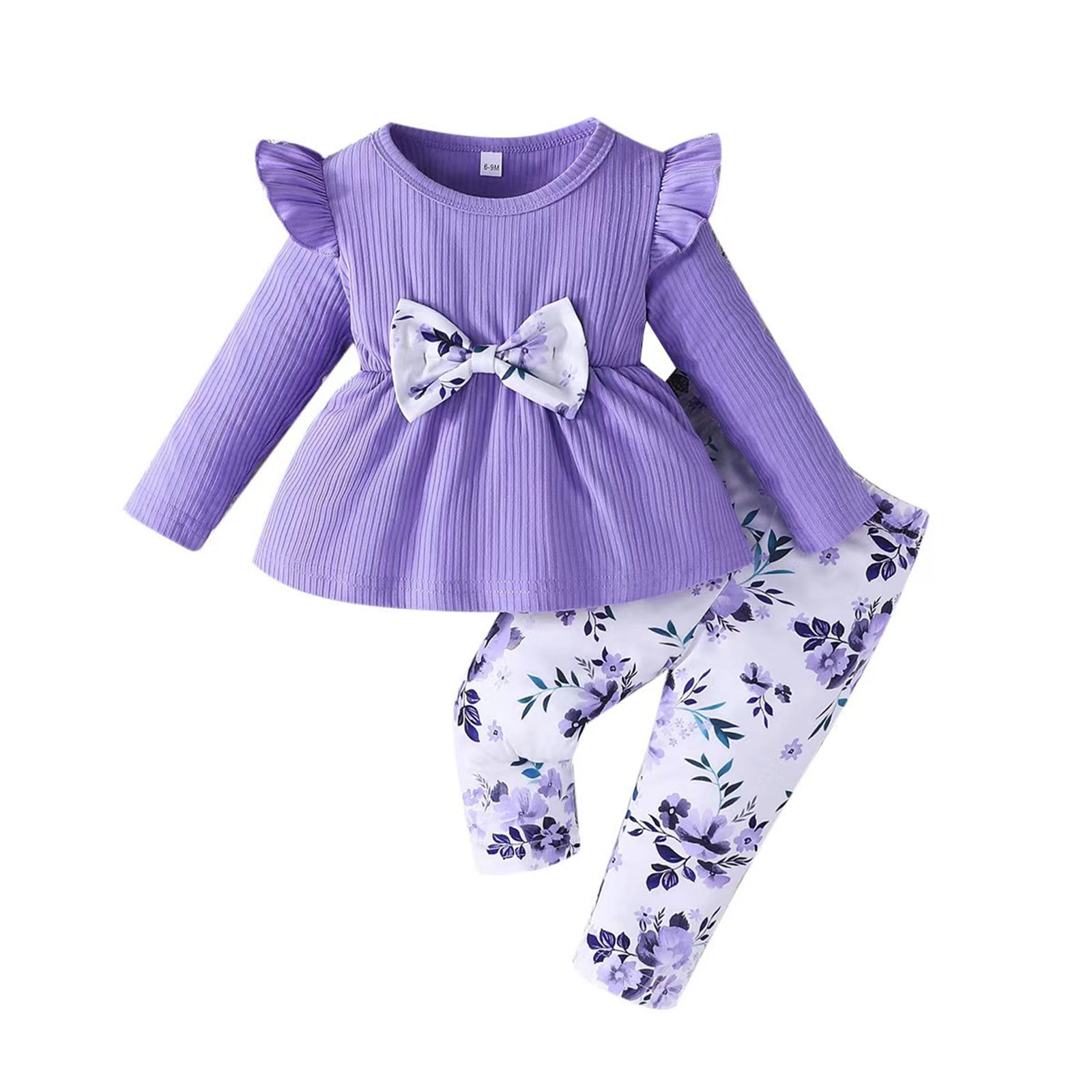 Baby Girl Clothes Toddler Girl Pants Sets Ruffle Shirt Pants Girls ...