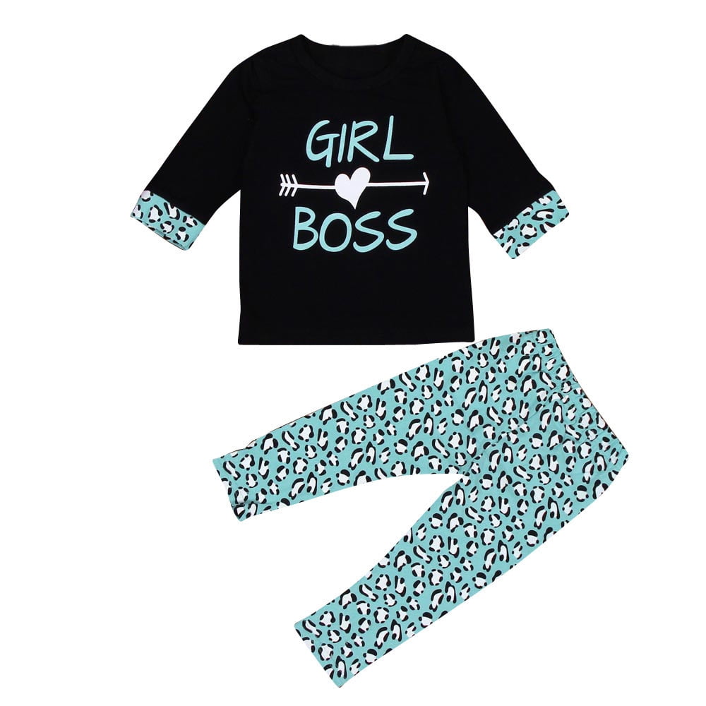 Baby Girl Clothing Set Long Sleeve Patchwork Floral Printed 2Pcs ...