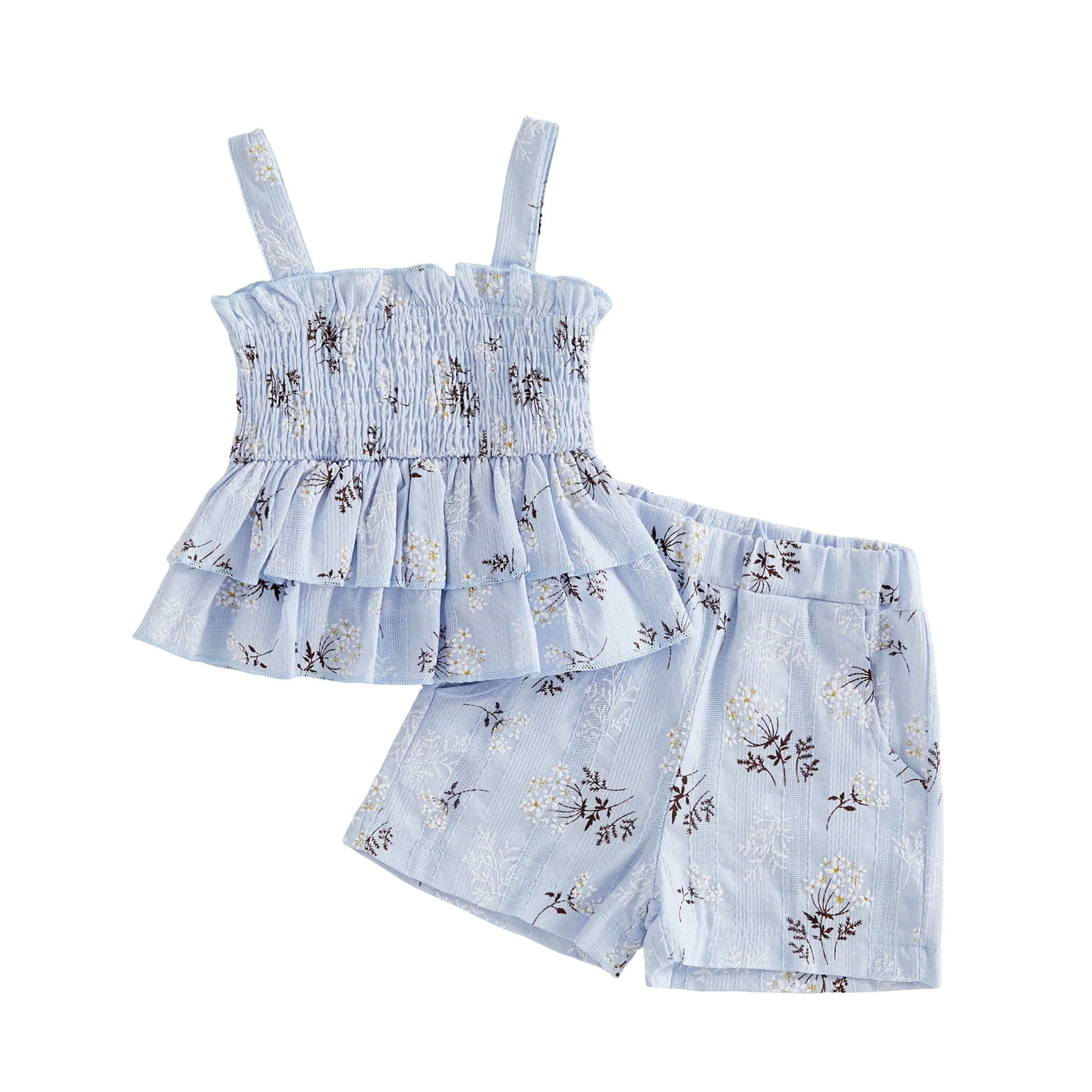 Baby Girl Comfortable And Breathable Set Cute Cartoon Sweet Floral ...