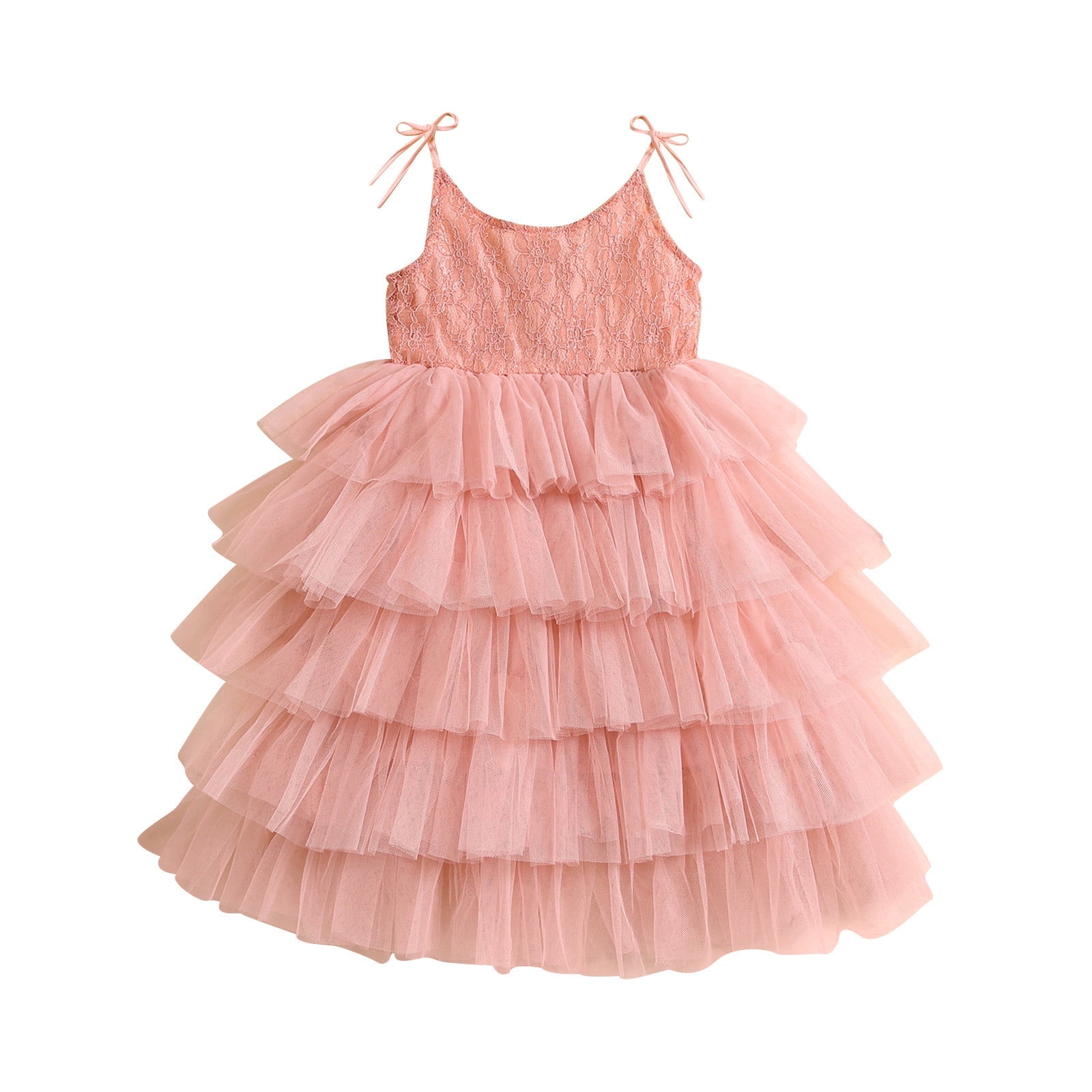 Baby Girl Dress Sleeveless Solid Tulle Princess Dress Dance Party ...