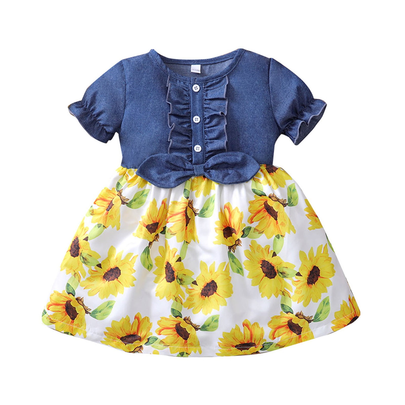 Baby Girl Dress Toddler Girl Summer Clothes Baby Sleeveless Dress Denim ...