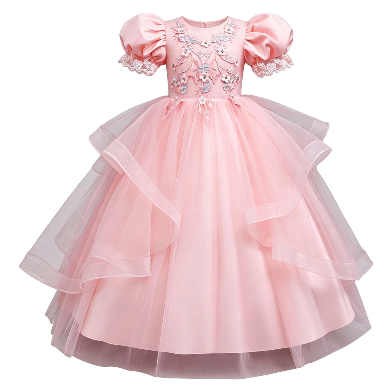 Baby Girl Dresses Elegant Pearl Embellishments Cocktail Gown Summer ...