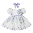 Baby Girl Dresses Floral Sleeve Fairy Tale Puffed Sleeve Beach Vacation ...