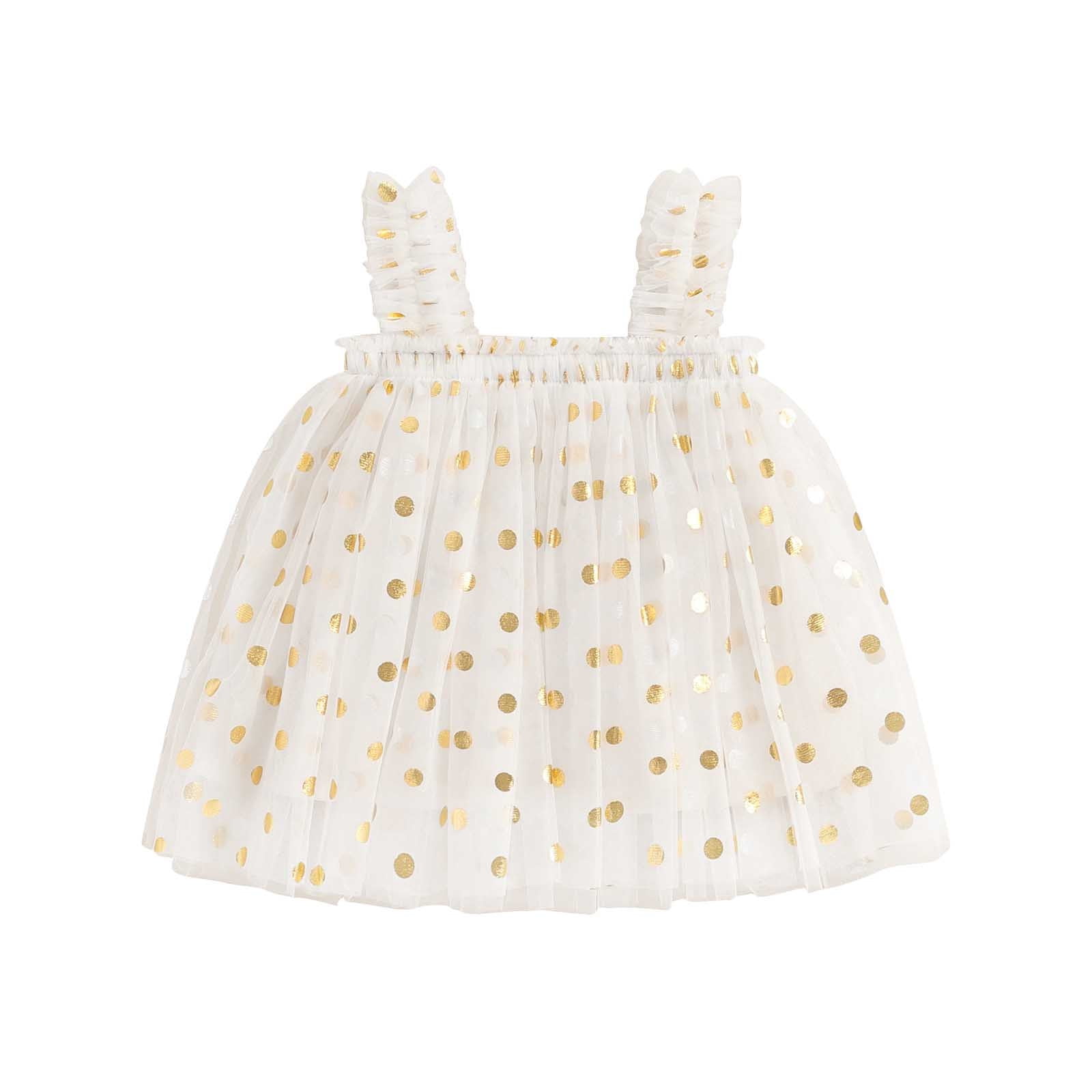 Baby Girl Dresses Sleeveless Party Mesh Dance Party Petite Clothing for ...