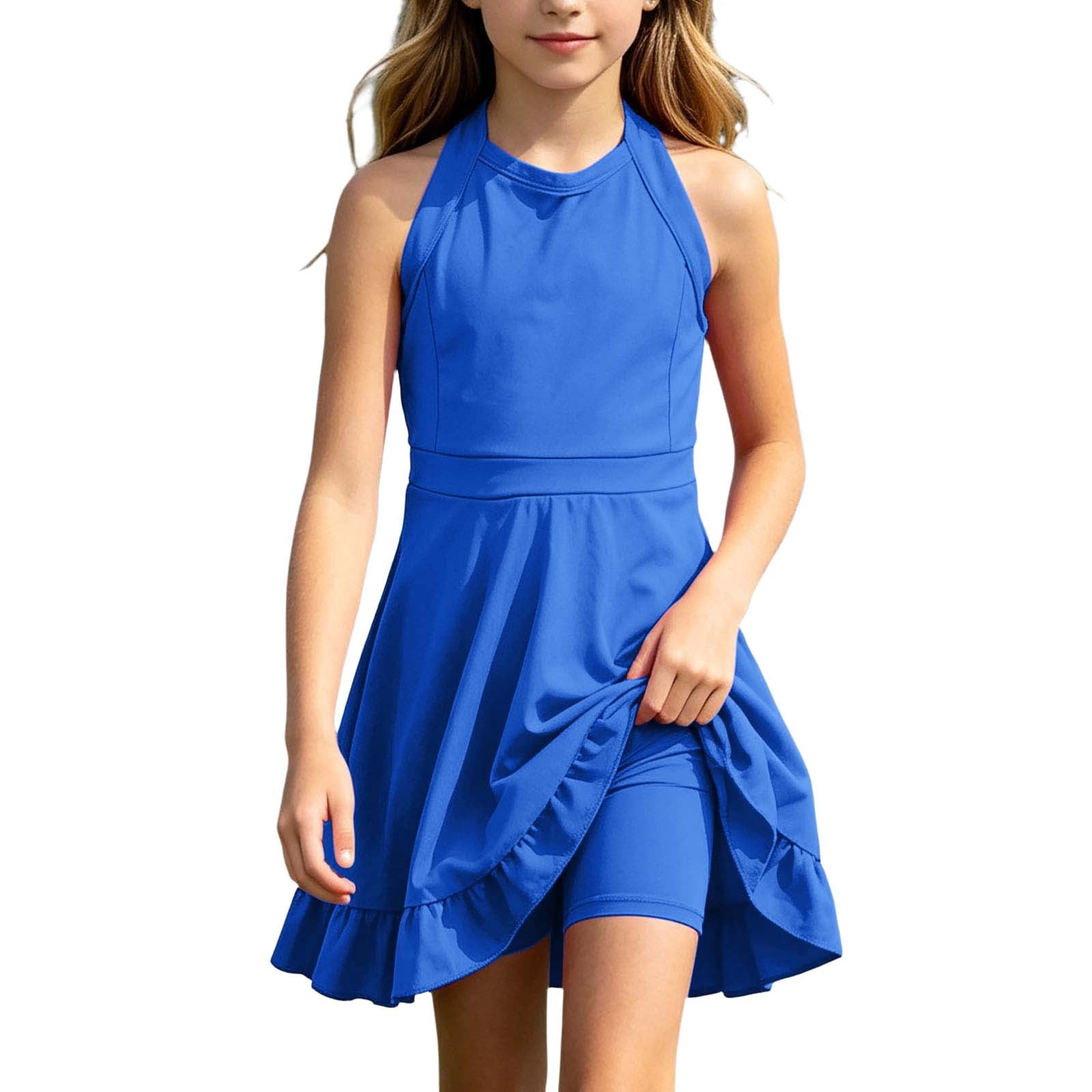 Baby Girl Dresses Solid Color Strap Sport Yoga Shorts Activewear Girls ...