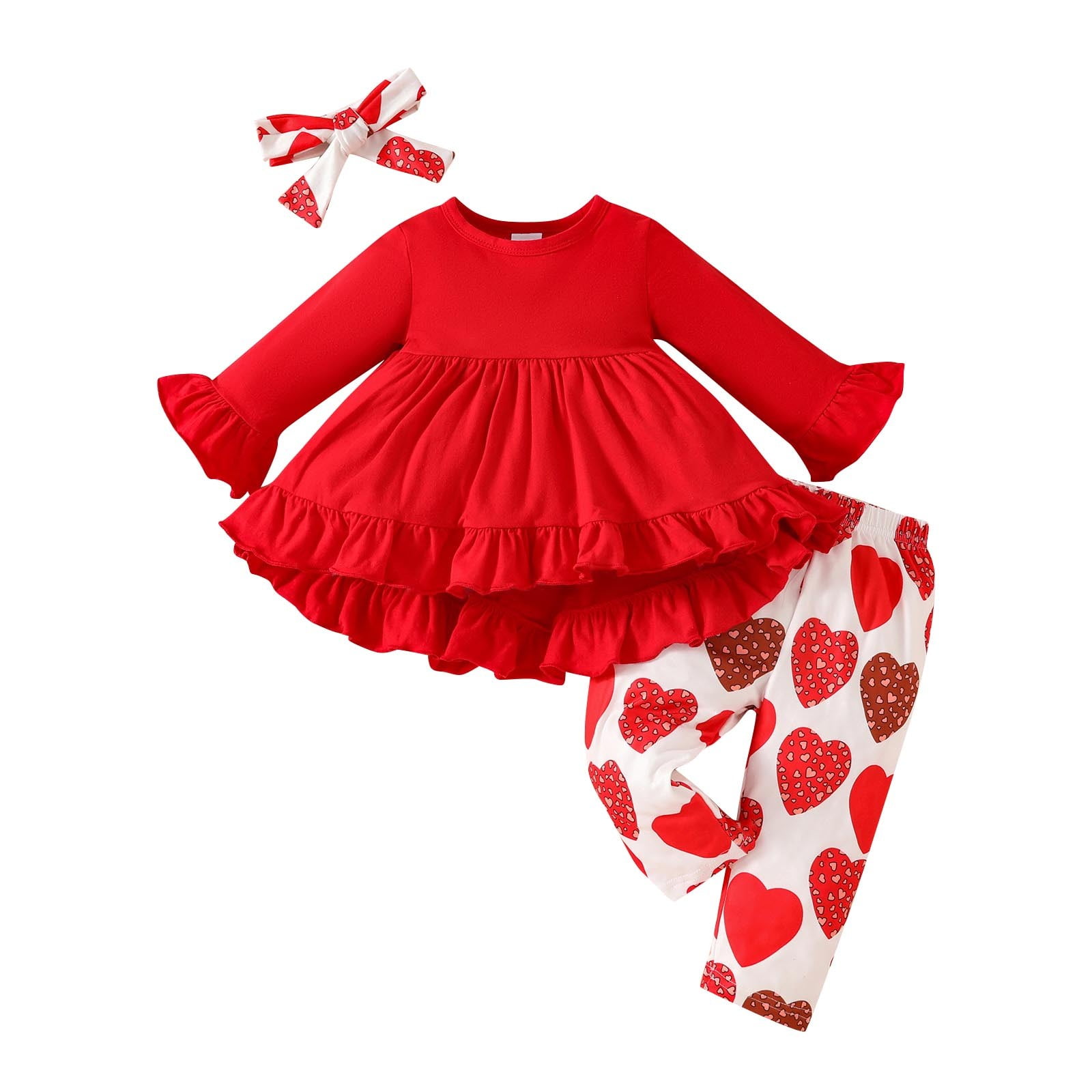 Baby Girl Fall Winter Clothes Valentines Long Sleeve Top and Pants Set ...