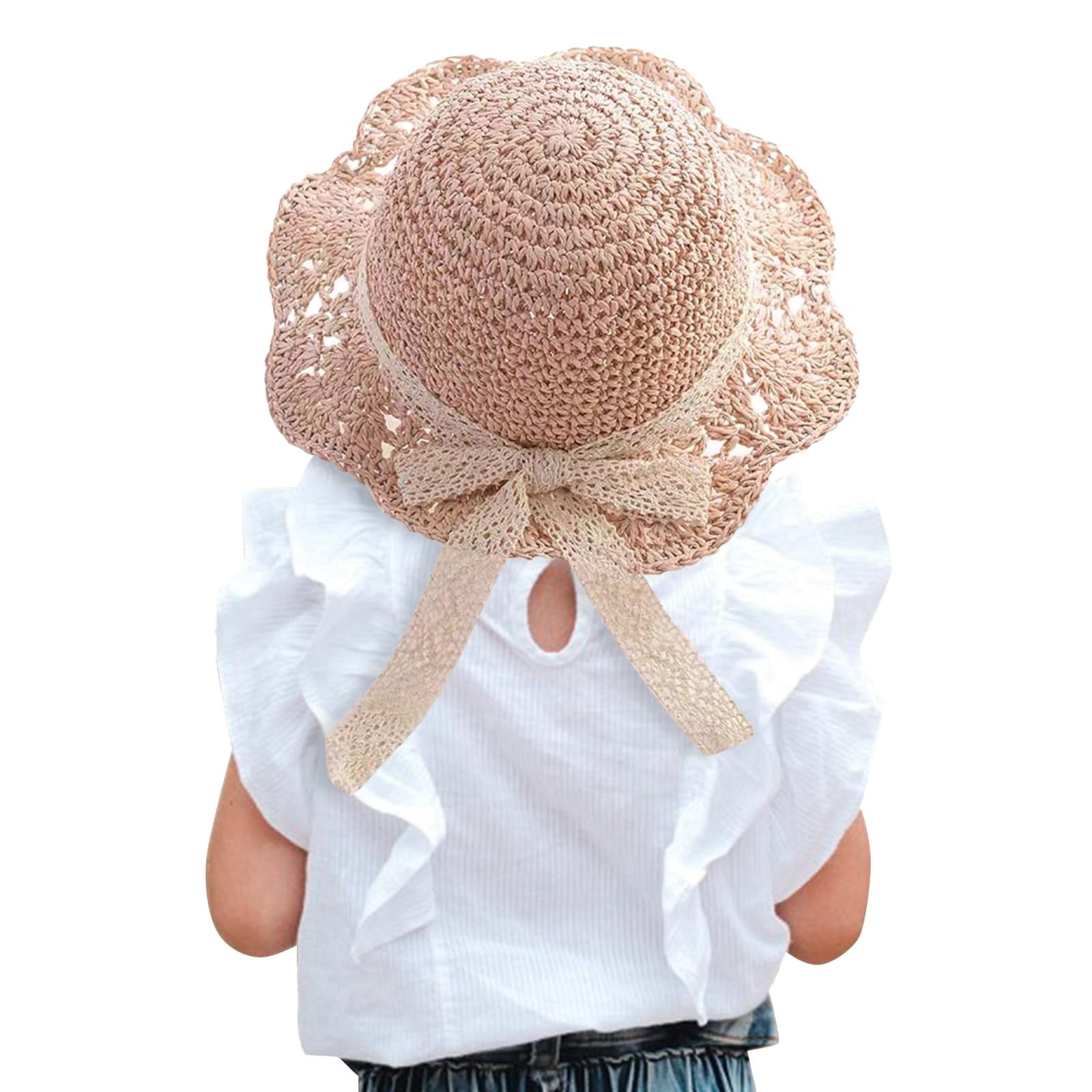 Baby Girl Hats Toddler Spring Summer Straw Sun Hat with Wide Brim for ...