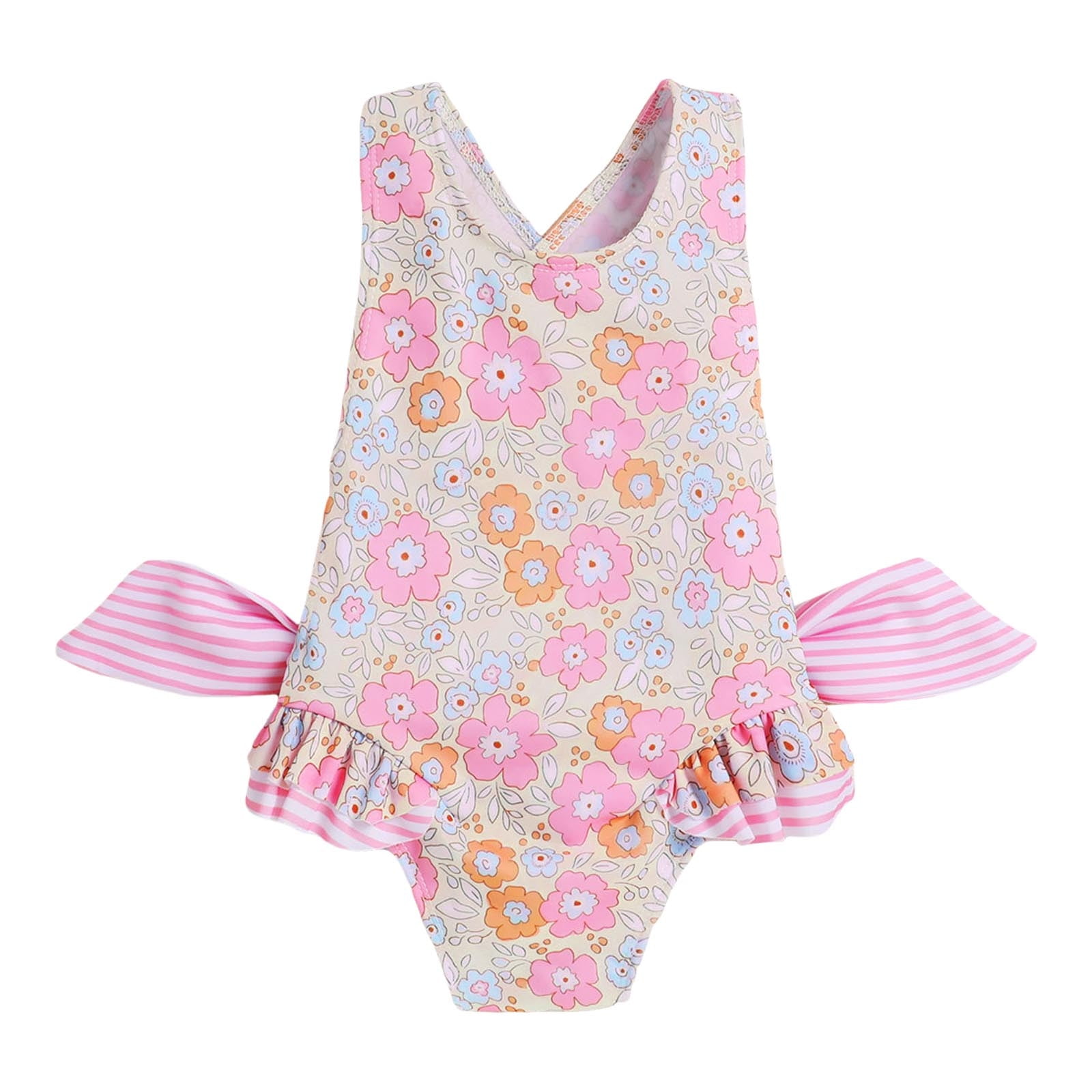 Baby Girl One Piece Swimsuits Cute Bathing Suit Summer Kids Floral ...
