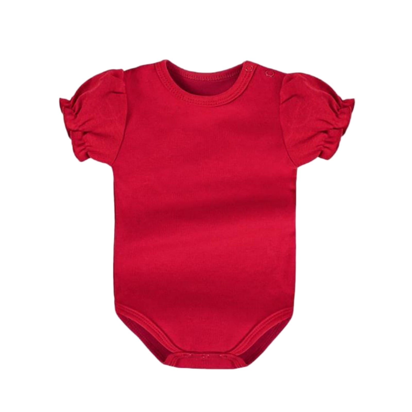 Baby Girl Onesie Ruffled Puff Short Sleeve Sleep Play Bodysuit Soft ...
