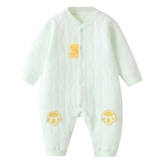 Baby Girl Onesies Long Sleeve Footless Pjs Romper Cute Little ...