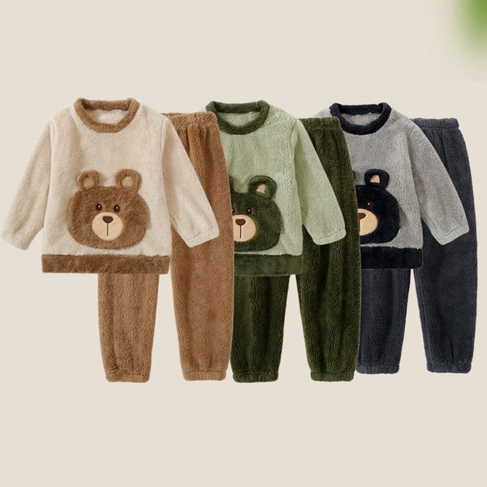 Baby Girl Outfit Kids Flannel Warm Long Sleeve Top and Pants Cozy 2 ...