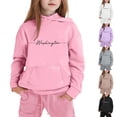 Baby Girl Outfit Long Sleeve Letter Print Hooded Top with Pants Sweater ...
