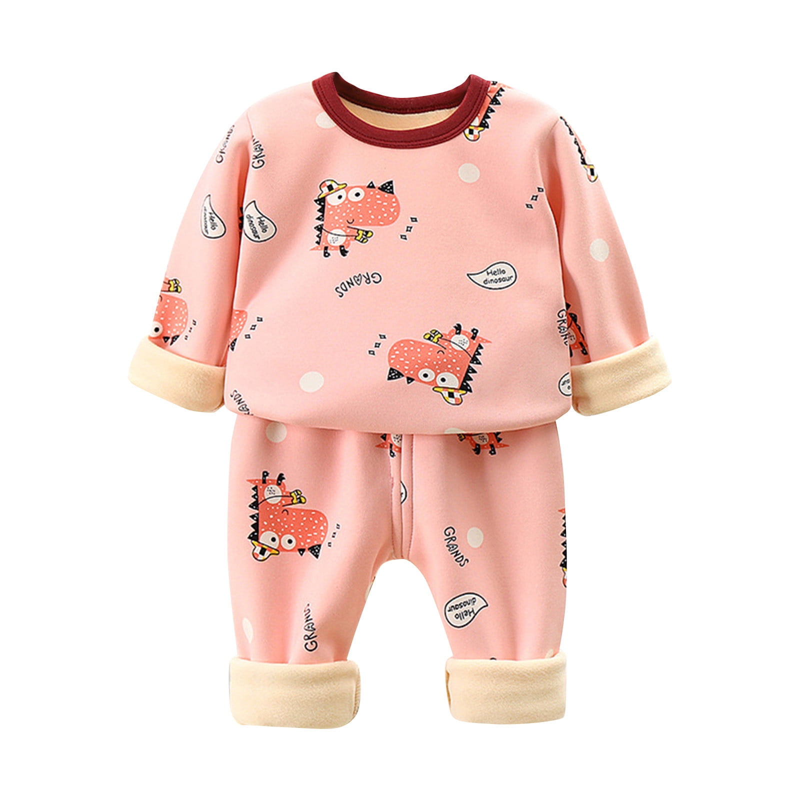 Baby Girl Outfit Ruffle Kids Toddler Girls Boys Autumn Winter Cartoon Print Cotton Long Sleeve ...