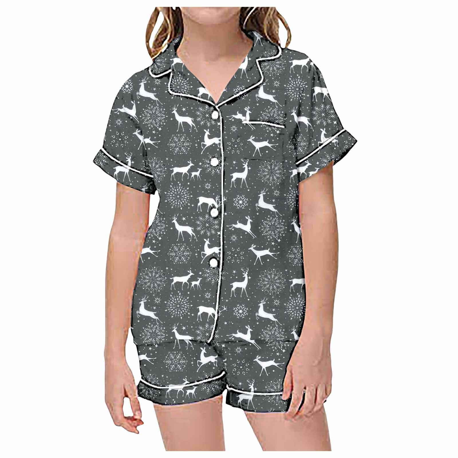 Baby Girl Outfit Ruffle Pajamas Children Shirt Pant Matching Set ...