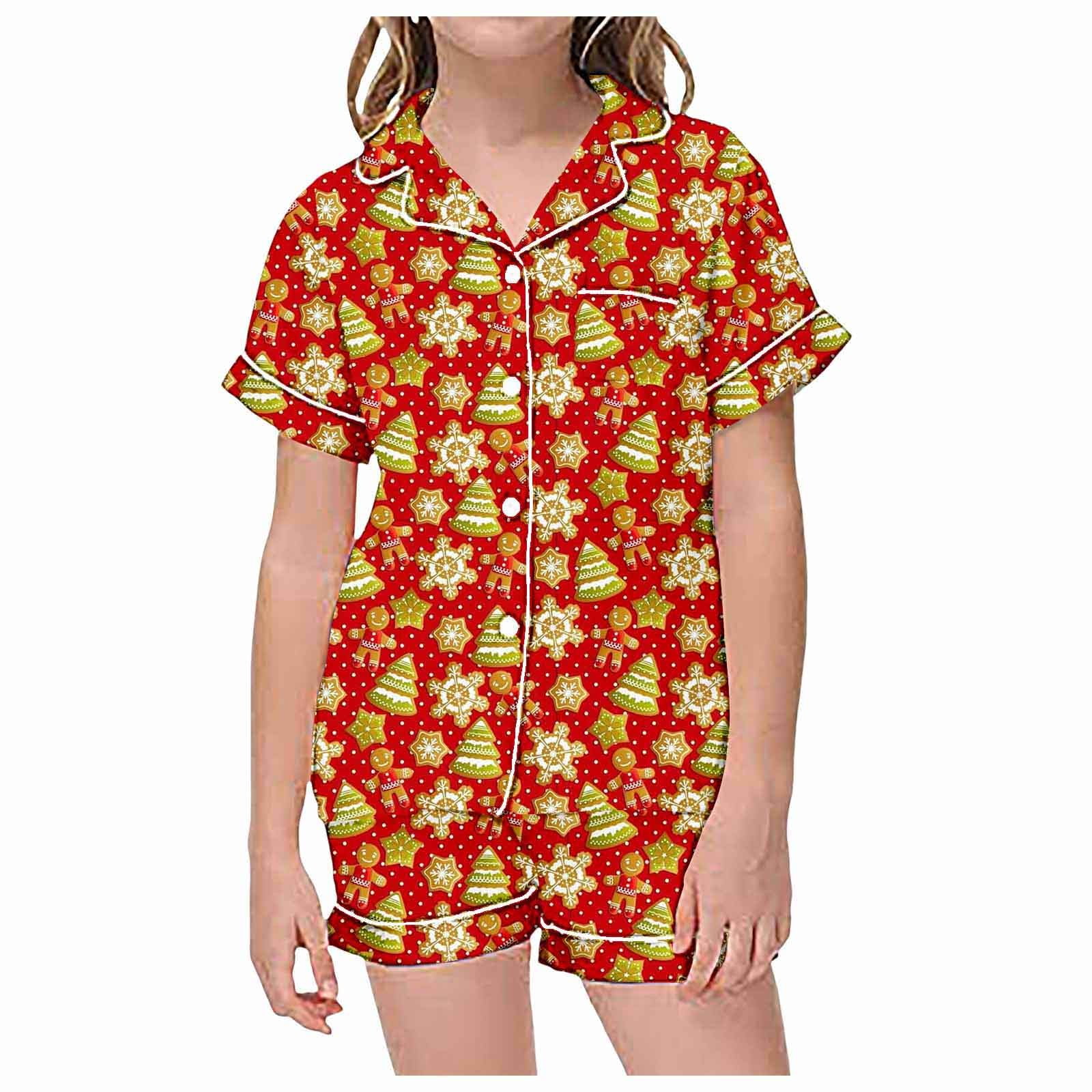 Baby Girl Outfit Ruffle Pajamas Children Shirt Pant Matching Set ...