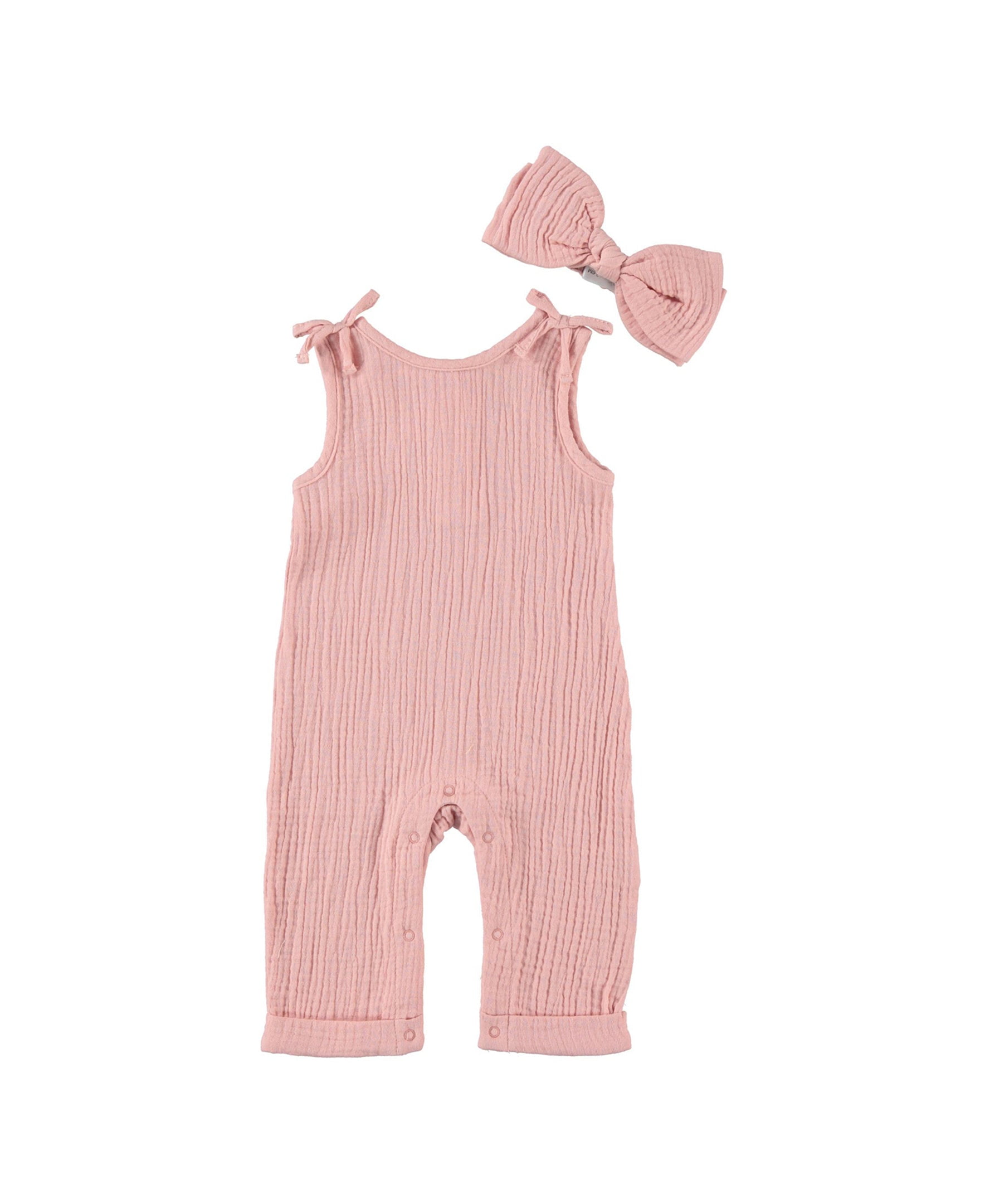Baby Girl Outfit Set Infant Newborn Overalls and Matching Headband 2 PC ...