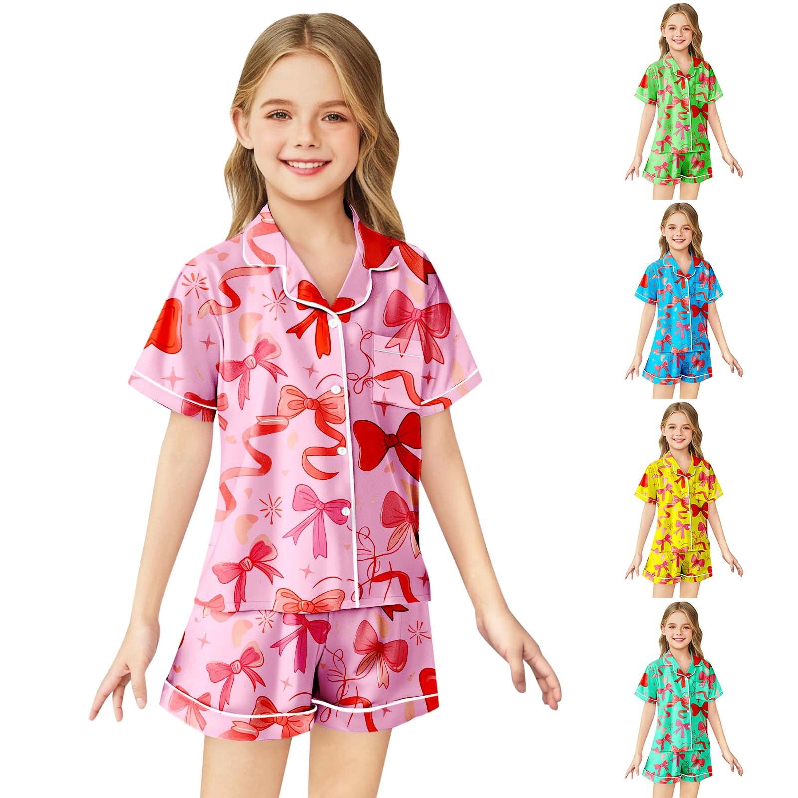Baby Girl Outfits Bow Print Casual Top and Shorts Soft Breathable ...