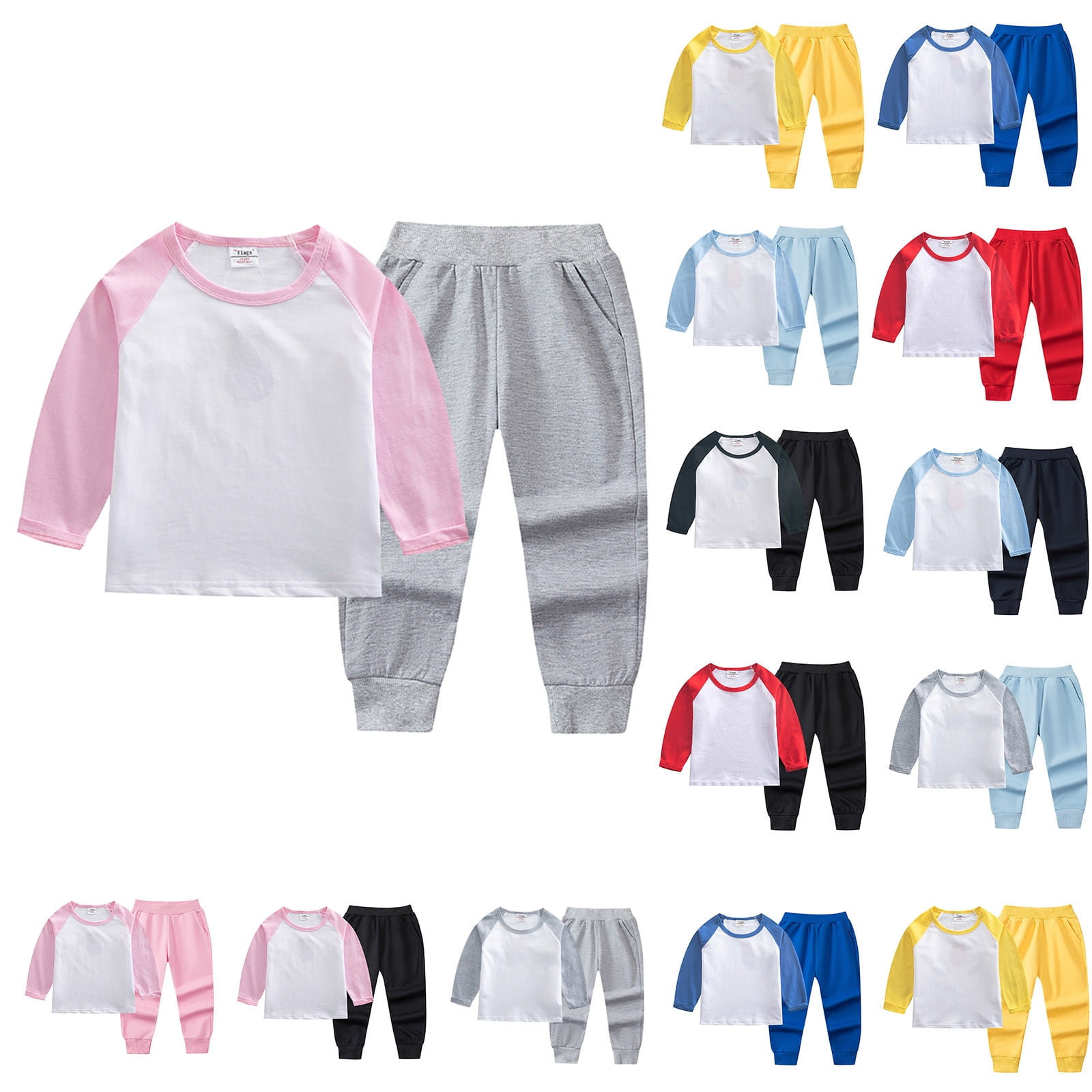 Baby Girl Outfits Boy Fall Long Sleeve Top and Elastic Pants Cute 2 ...