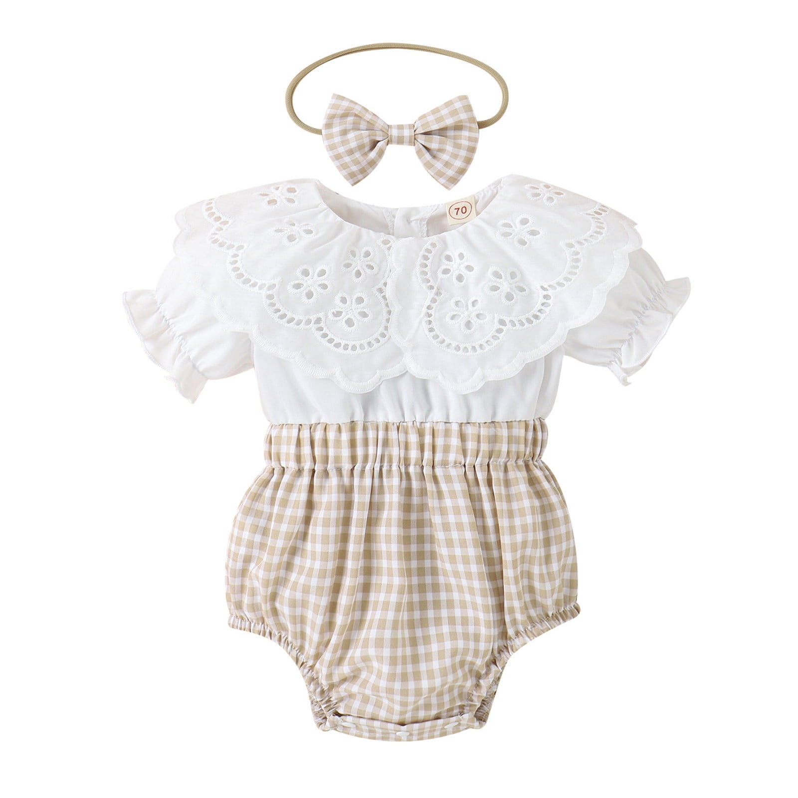 Baby Girl Outfits Cute Letter Embroider Girls Ruffle Sleeveless Romper ...