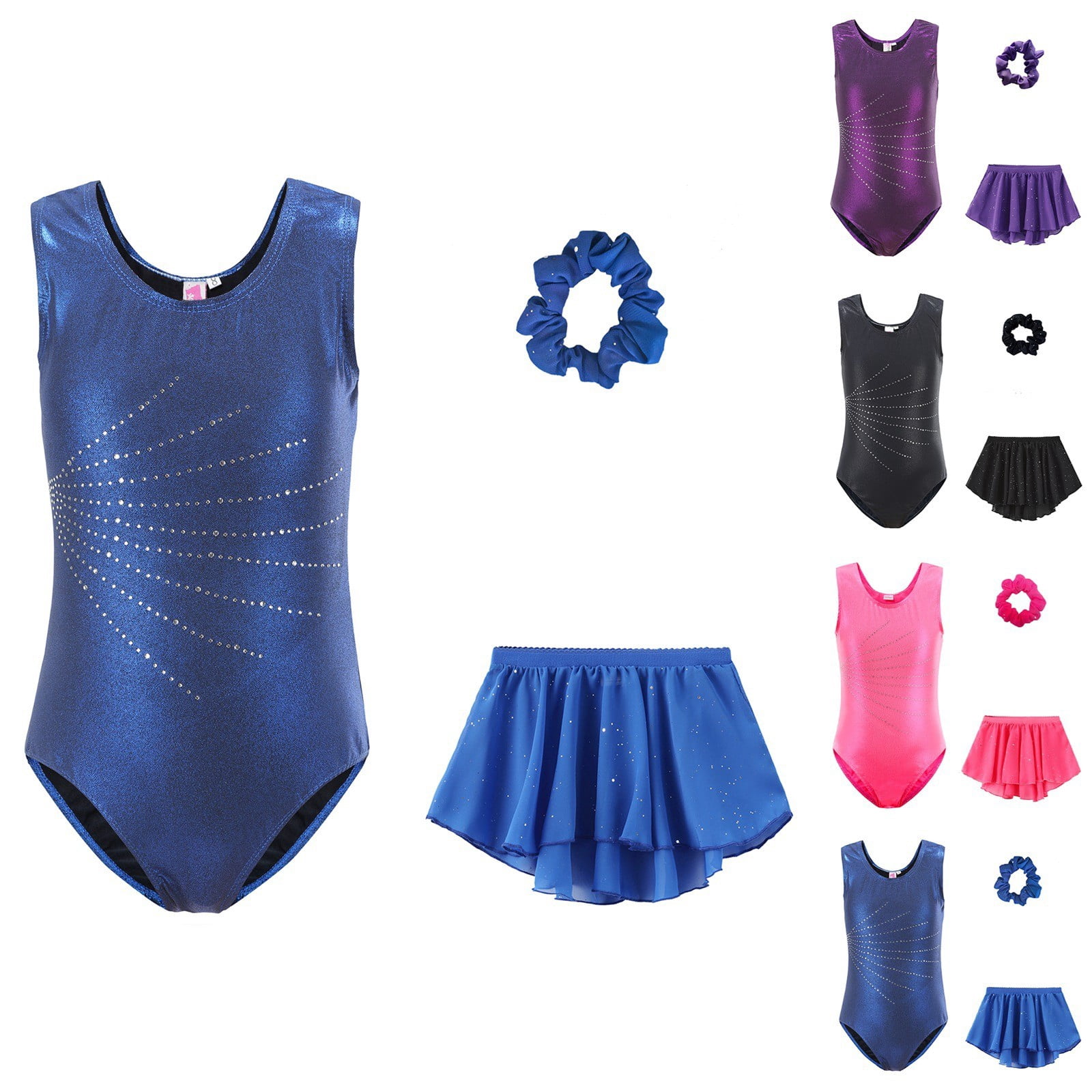 Baby Girl Outfits Kids Dance Gymnastics Glitter Print Leotard with ...
