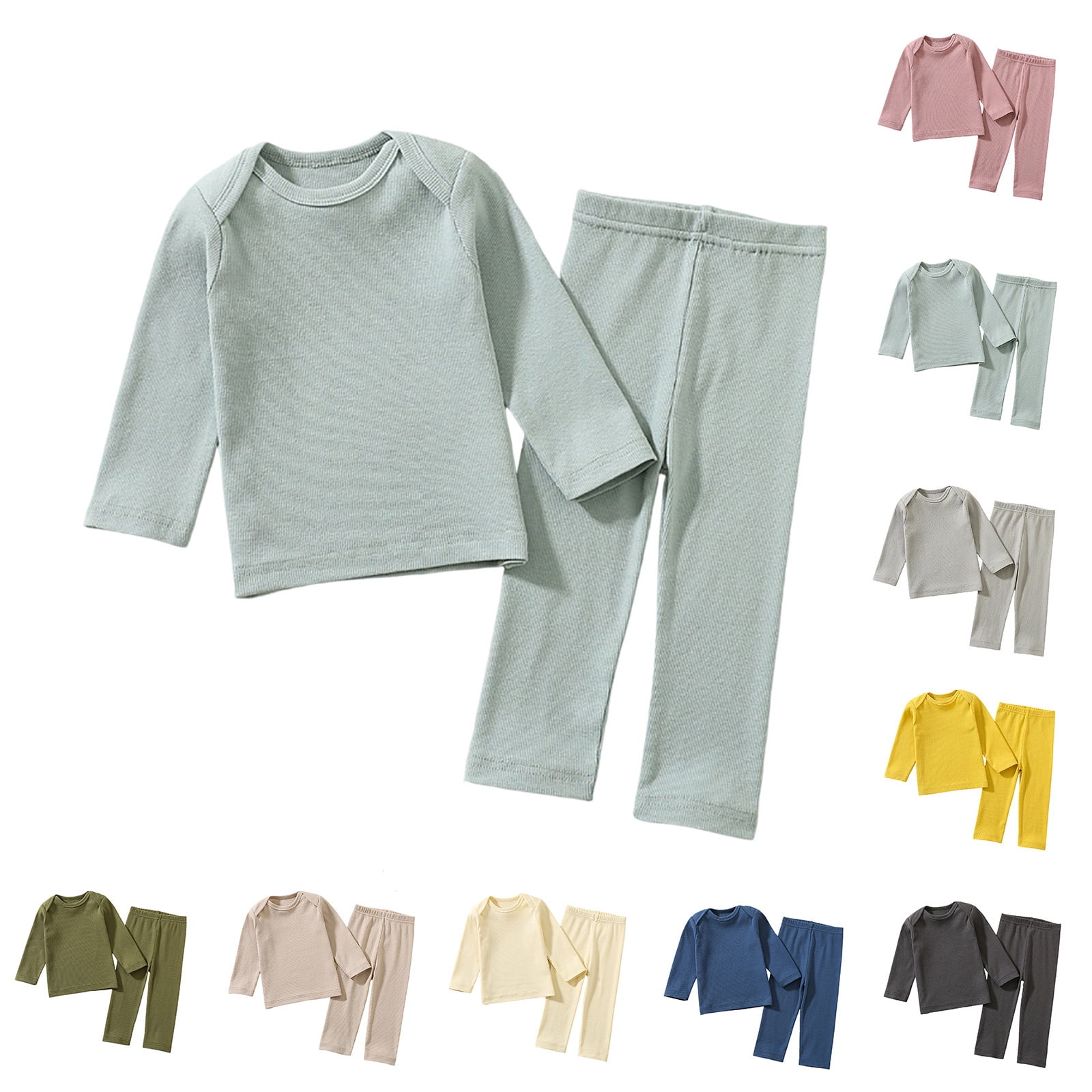 Baby Girl Outfits Kids Soft Long Sleeve Top and Pants Casual Home ...