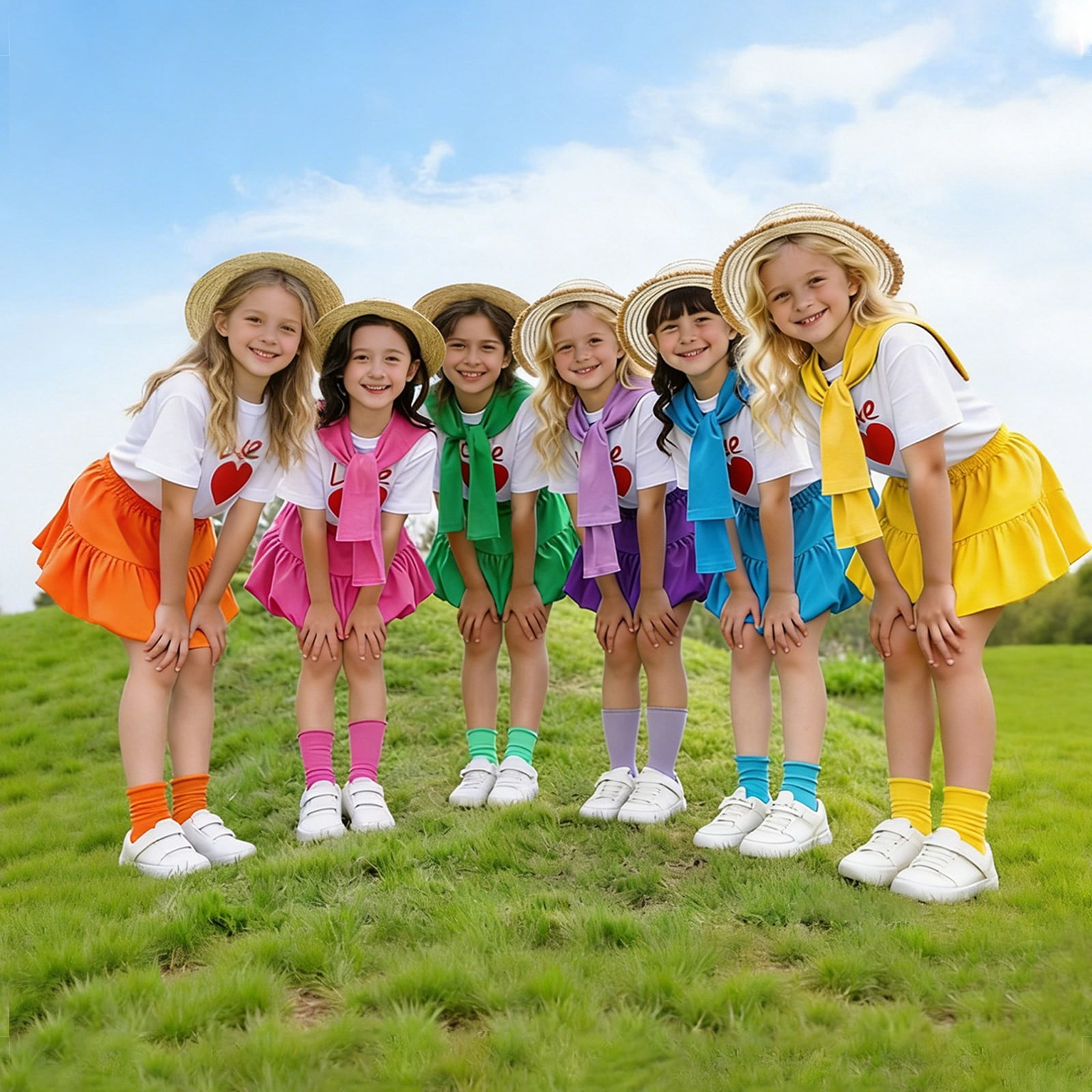 Baby Girl Outfits Performance Dance Tutu Skirt Top Set with Neckband ...