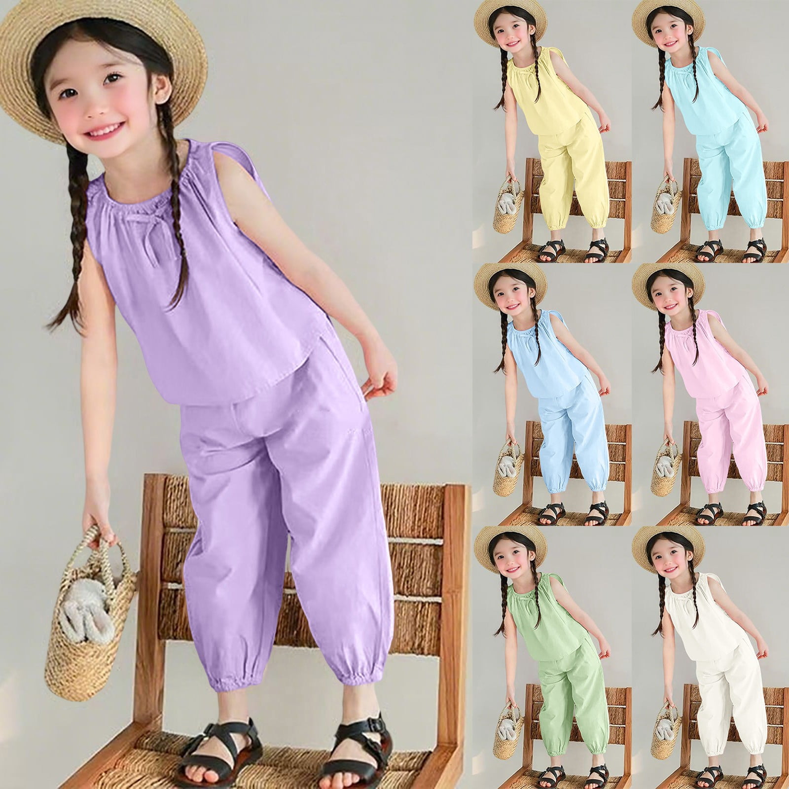 Baby Girl Outfits Vest Top and Pants Summer Cute Casual Air ...