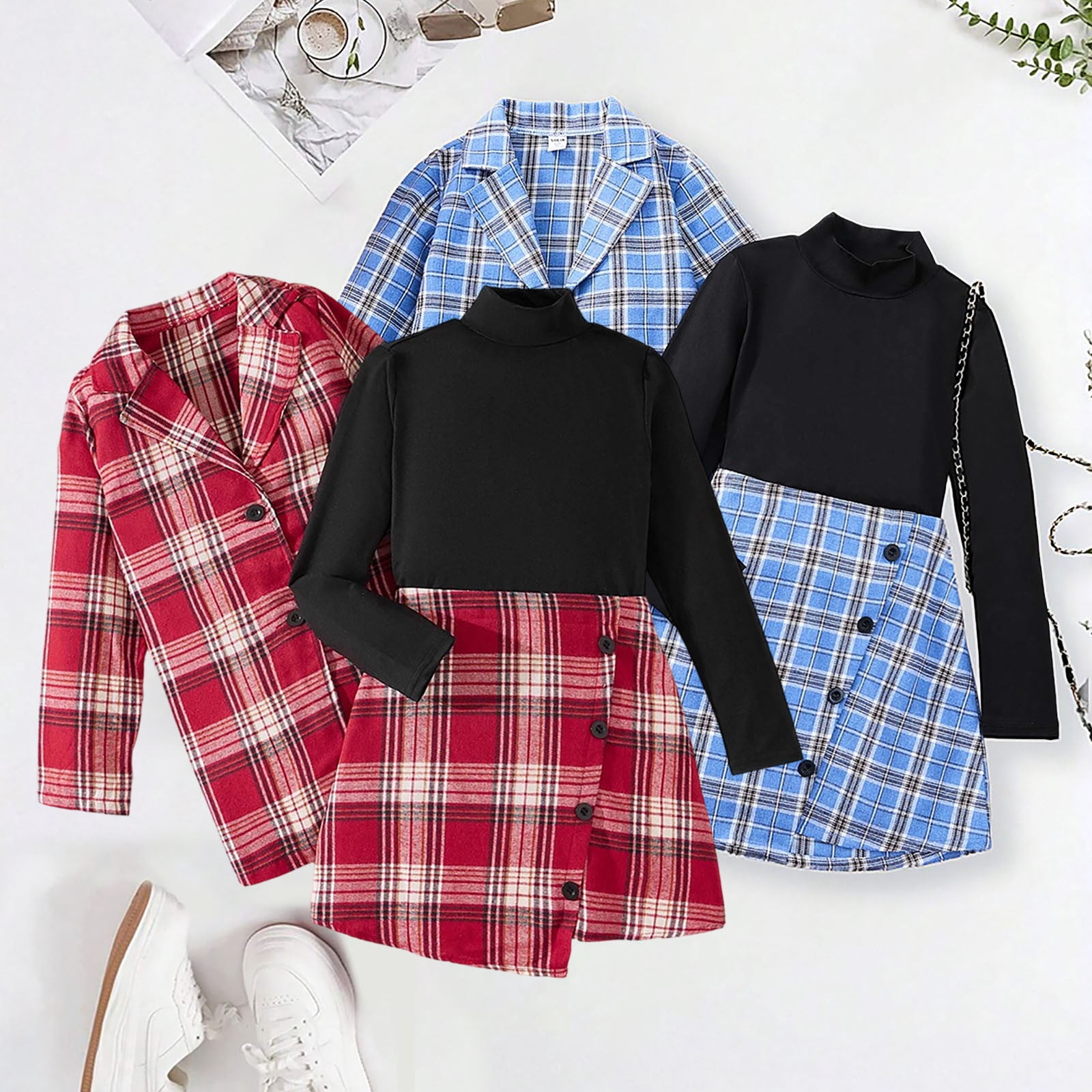 Baby Girl Outfits Winter 3 Piece Red Year Top Skirt and Jacket Holiday ...