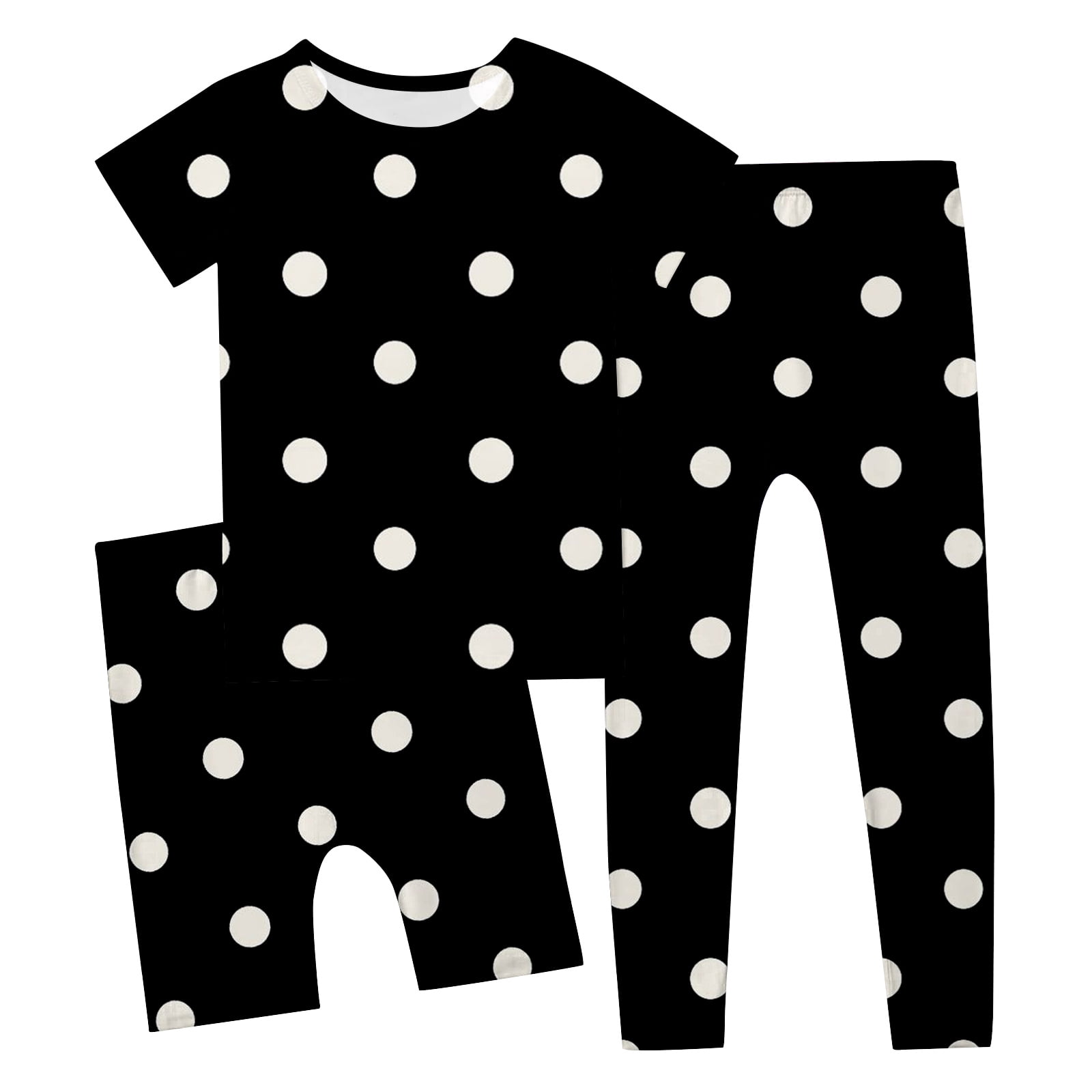 Baby Girl Outfits Youth Polka Print Short Sleeve Top with Shorts and ...