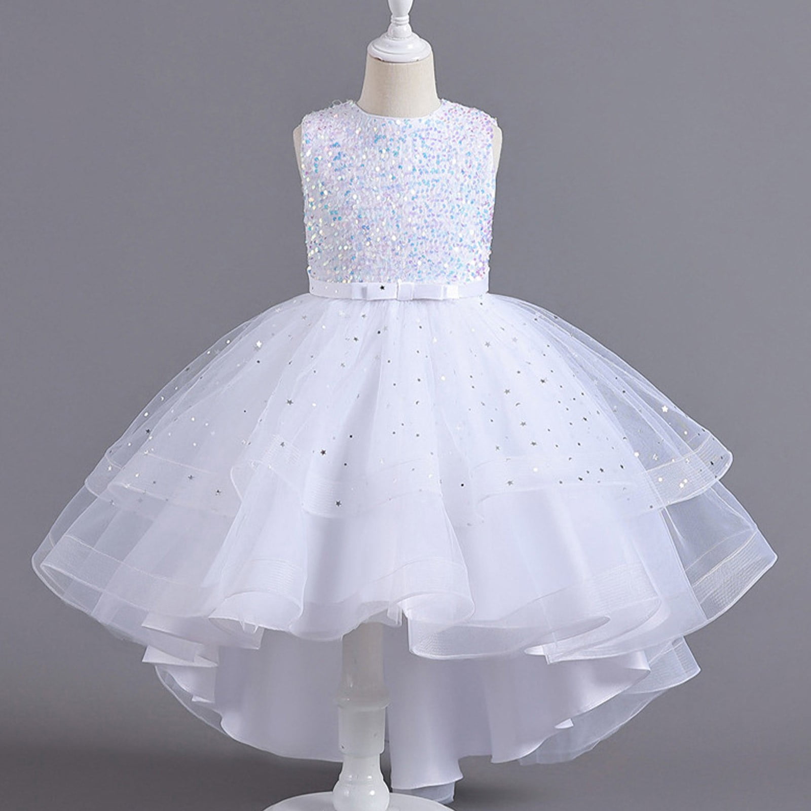 Baby Girl Pageant Dress Sequins Princess Dress Toddler Flower Wedding ...
