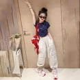 Baby Girl Pants Long Pants Drawstring Pocket Elastic Waist Solid Print ...