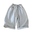 Baby Girl Pants Girls Fashionable Striped Denim Trousers Elastic Waist ...