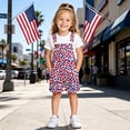Baby Girl Pants Independence Day Lightweight Breathable Pinafore Pocket ...