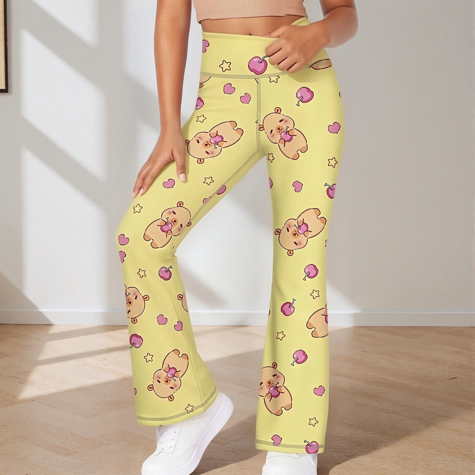 Baby Girl Pants Kids Cartoon Slim Fit Jogger Pants Soft Stretchable ...