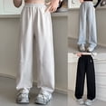 Baby Girl Pants Kids Straight Loose Casual Wide Leg Pants Unisex Beige ...