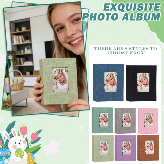 Baby Girl Photo Album - Fabric Cover Scrapbook for Children, Infant ...