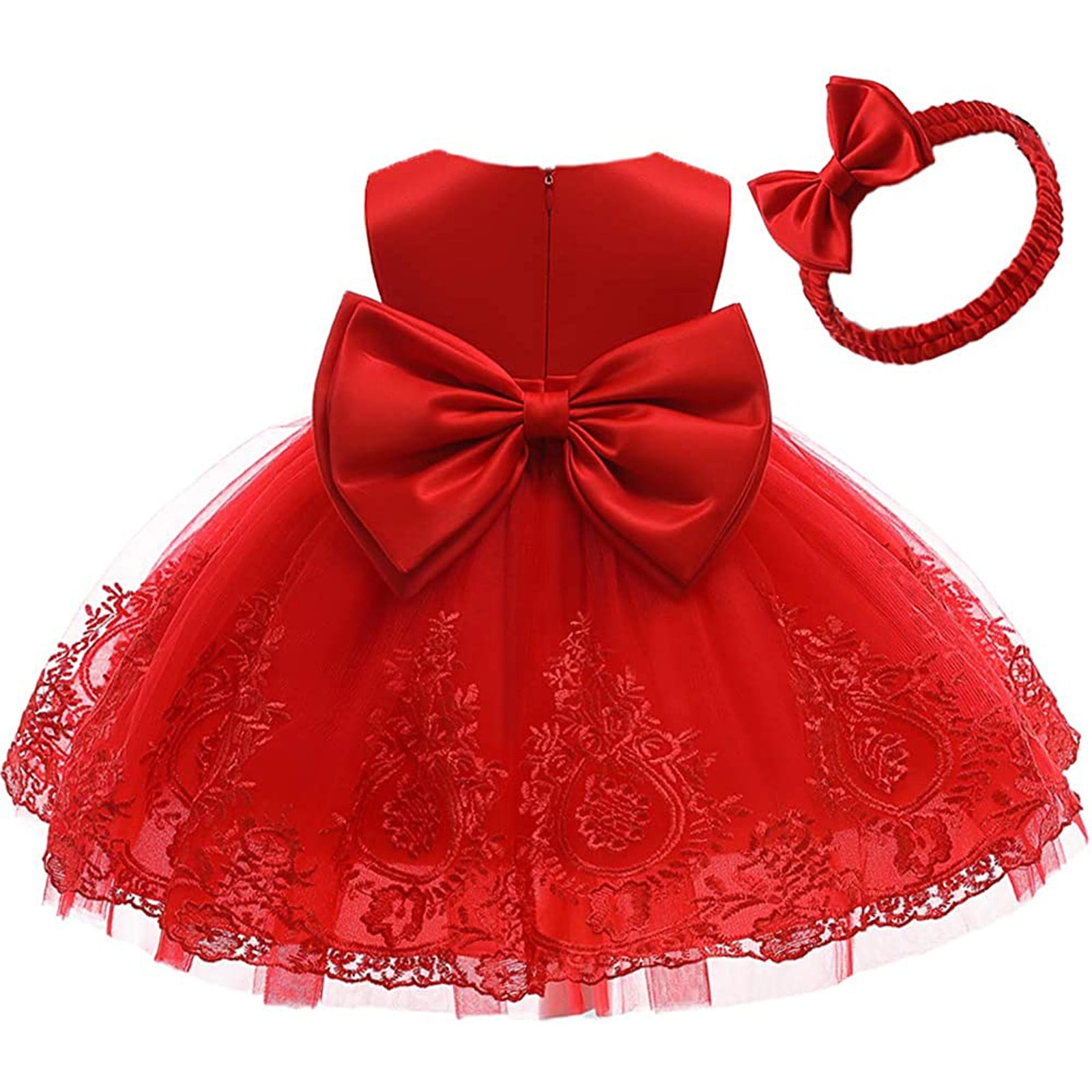 Baby Girl Princess Dress Tutu Dress Cake Smash Birthday Baptism Clothes ...