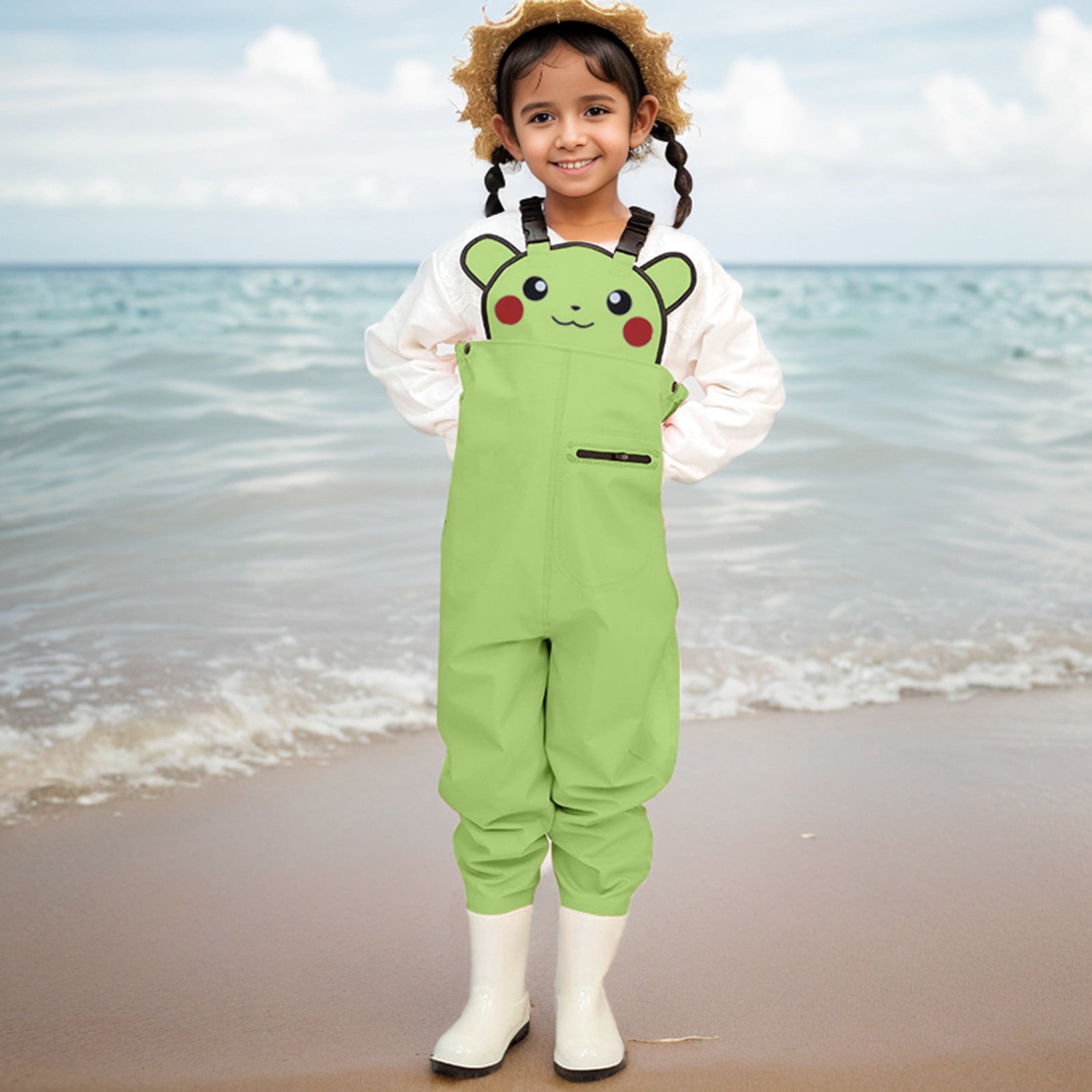 Baby Girl Romper Kids Cartoon Chest Waders Fishing Waterproof with ...