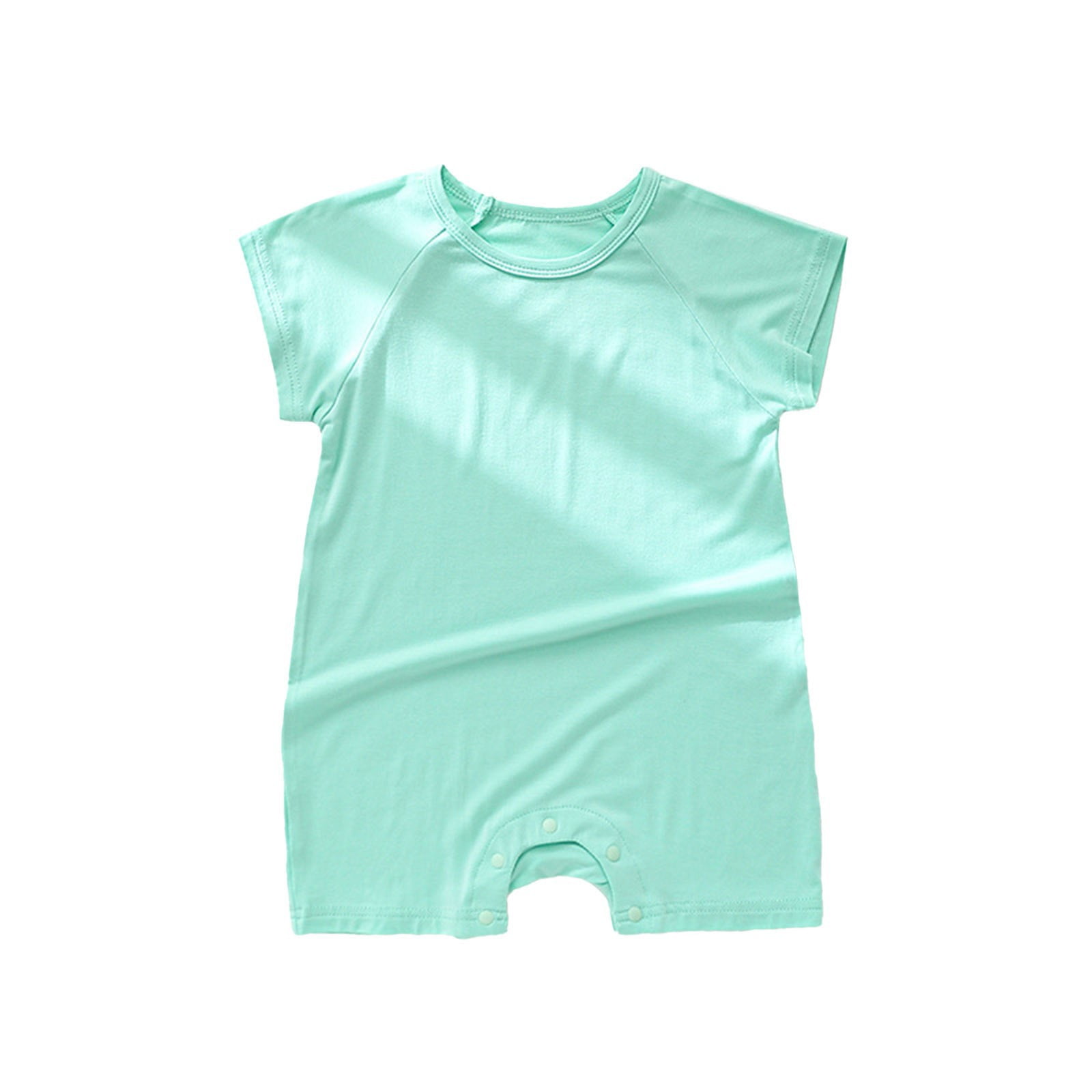 Baby Girl Romper Summer Short Sleeve Solid Jumpsuit Playsuit Casual ...