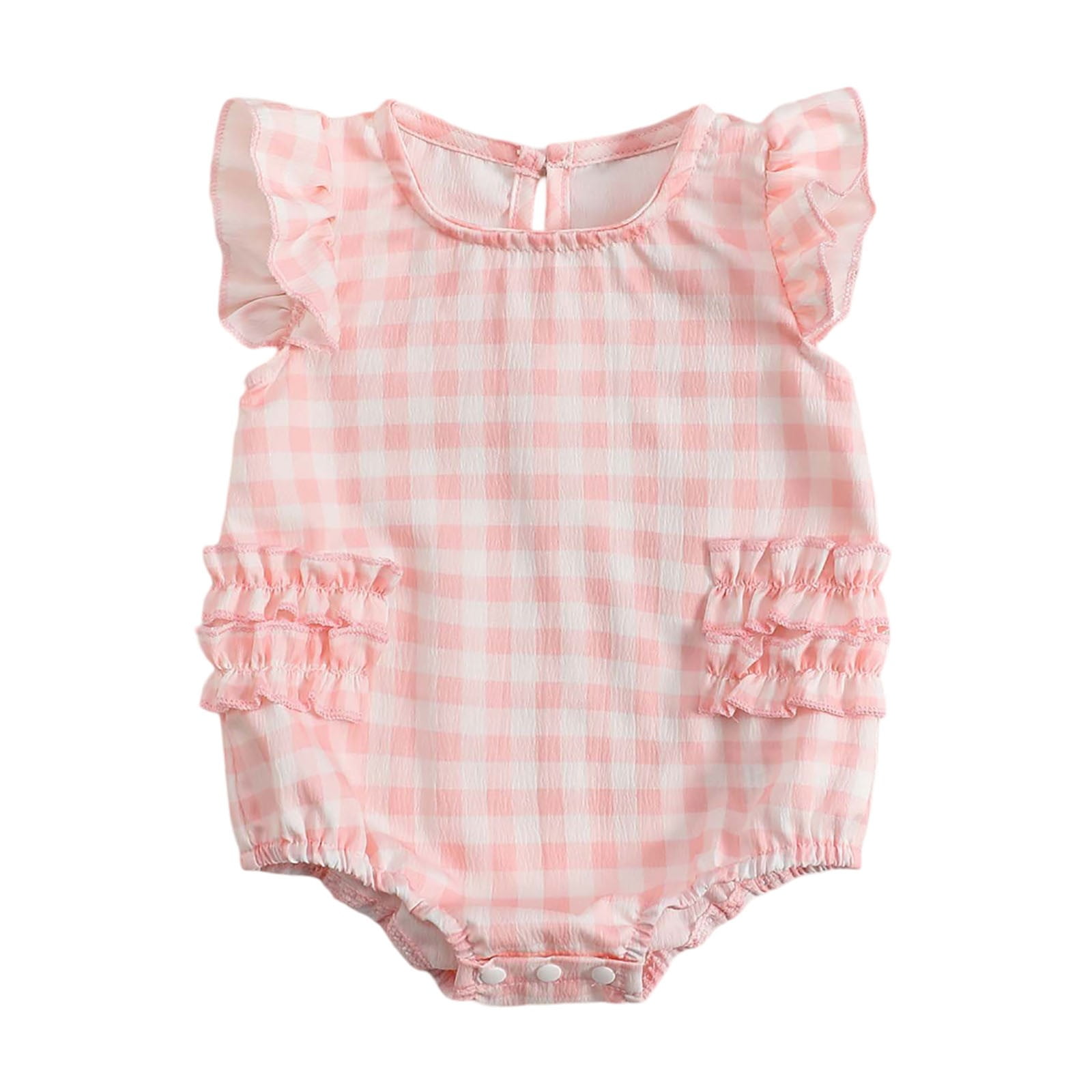 Baby Girl Rompers Floral Print Sleeveless Bodysuit Soft Breathable ...