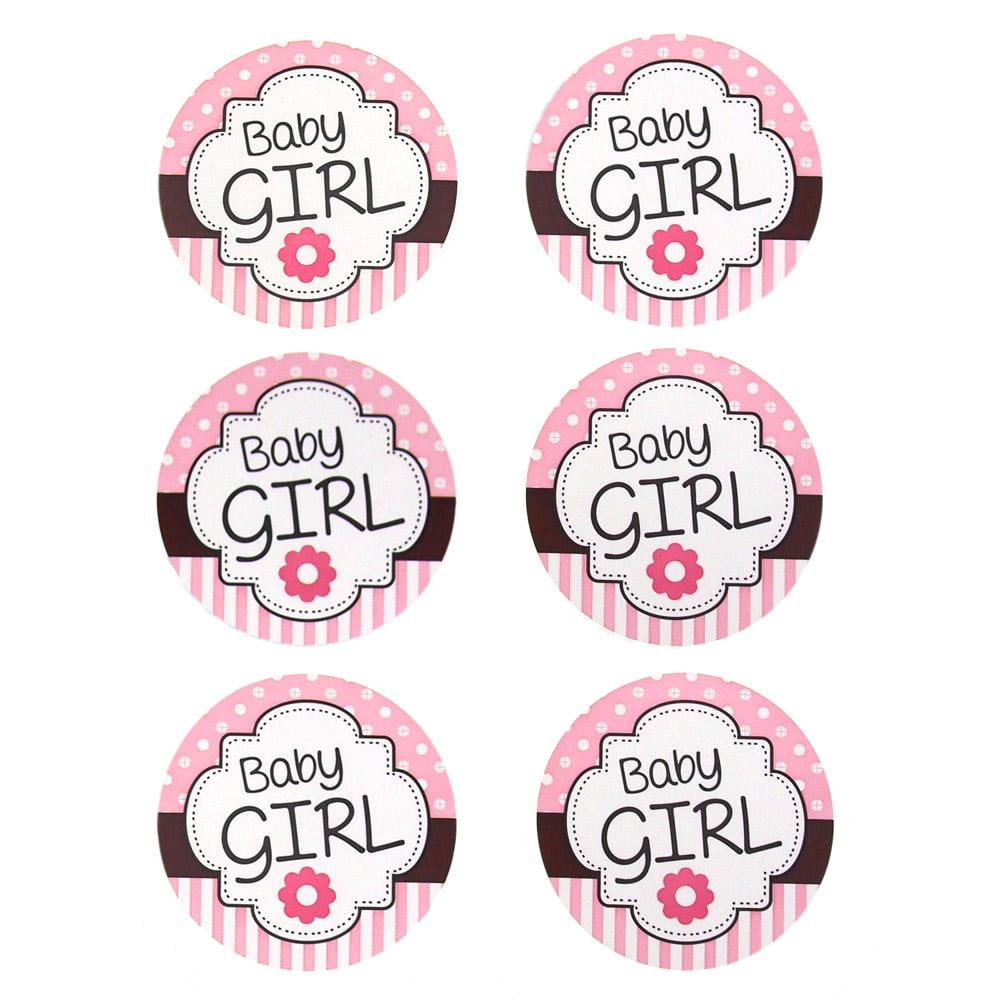 Baby Girl Seal Paper Stickers, Light Pink, 2-Inch, 12-Count - Walmart.com