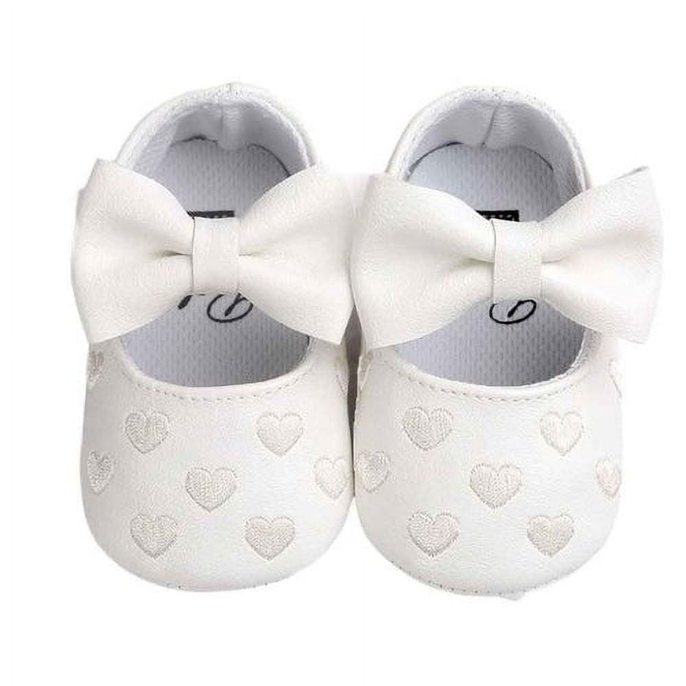 Baby Girl Shoes Heart Pattern Embossed Princess - Walmart.com