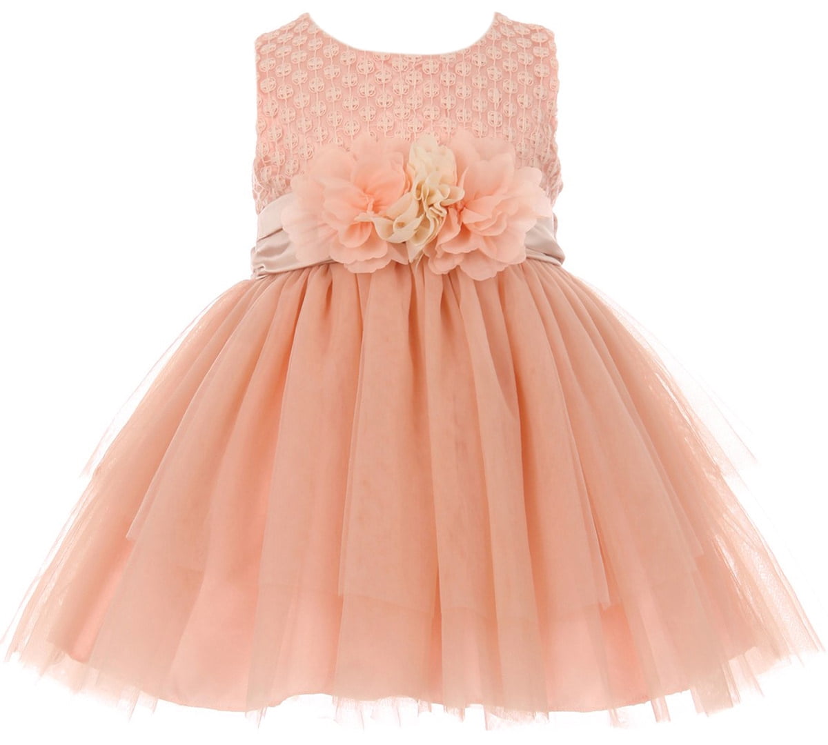 Baby Girl Sleeveless Lace Tulle Infant Toddler Baby Flower Girl Dress ...