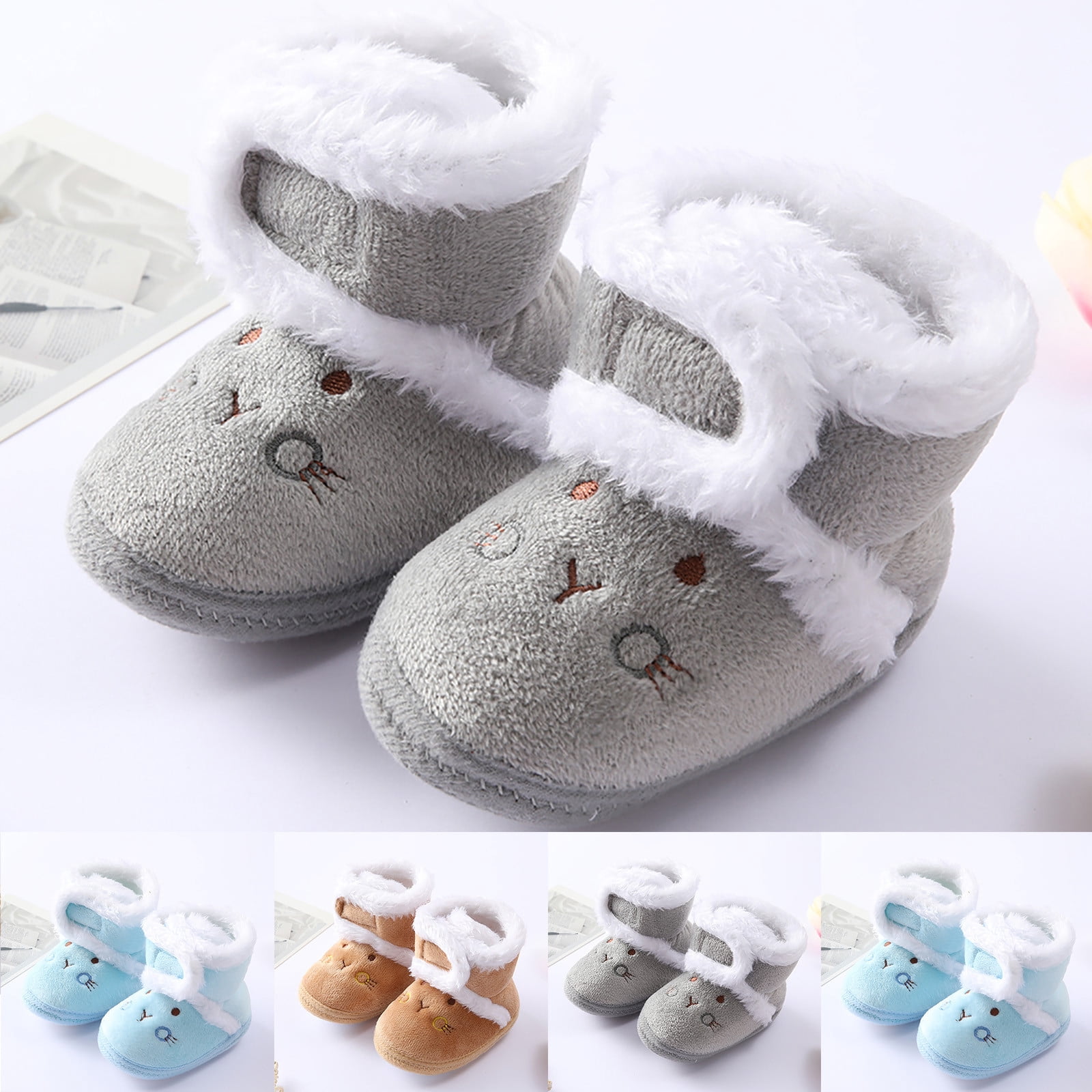 Baby Girl Sock Shoes Toddler Walking Shoes Infant Kitten Non-Slip ...