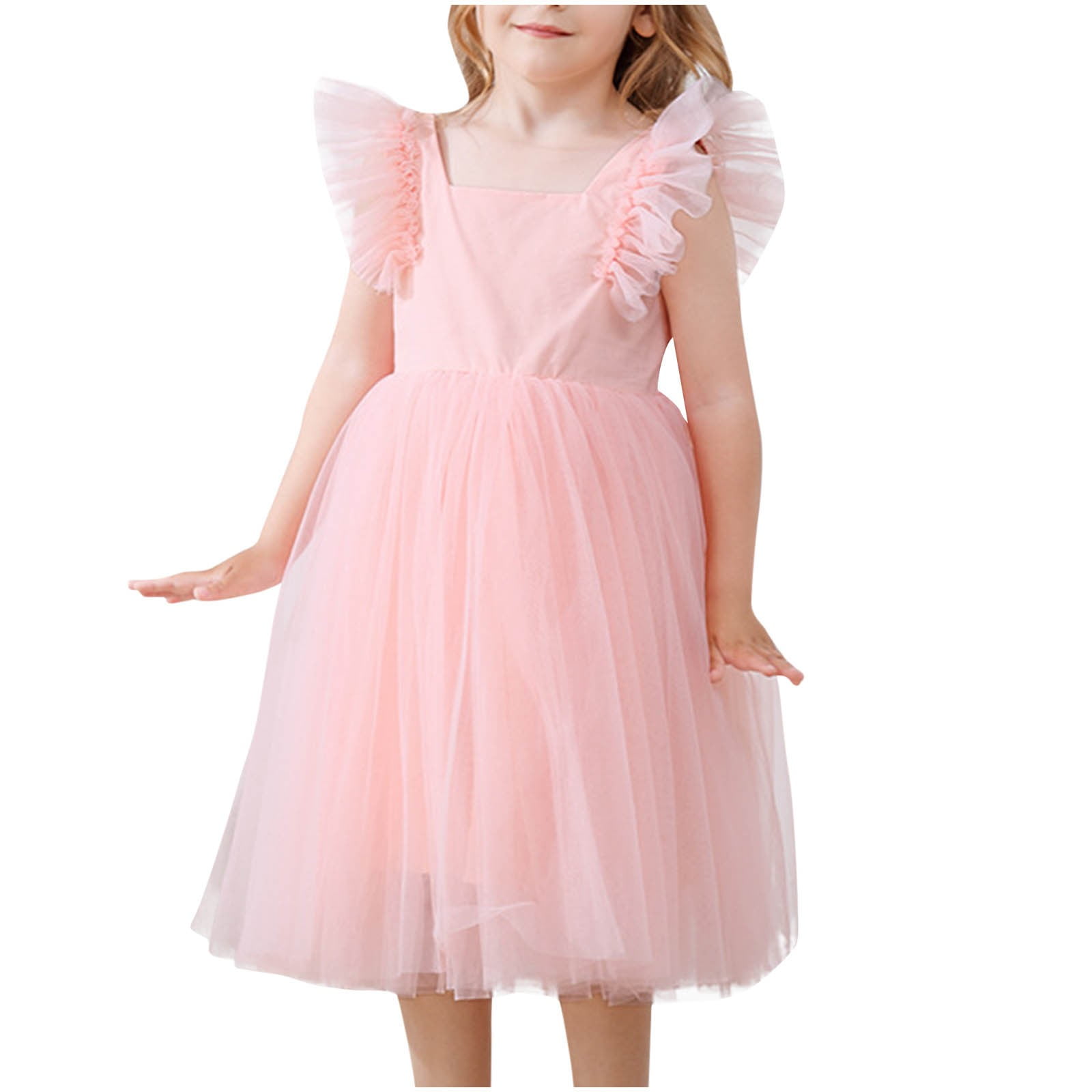 Baby Girl Spring Dress New Girls Summer Dress Elegant Ruffle Sleeveless ...