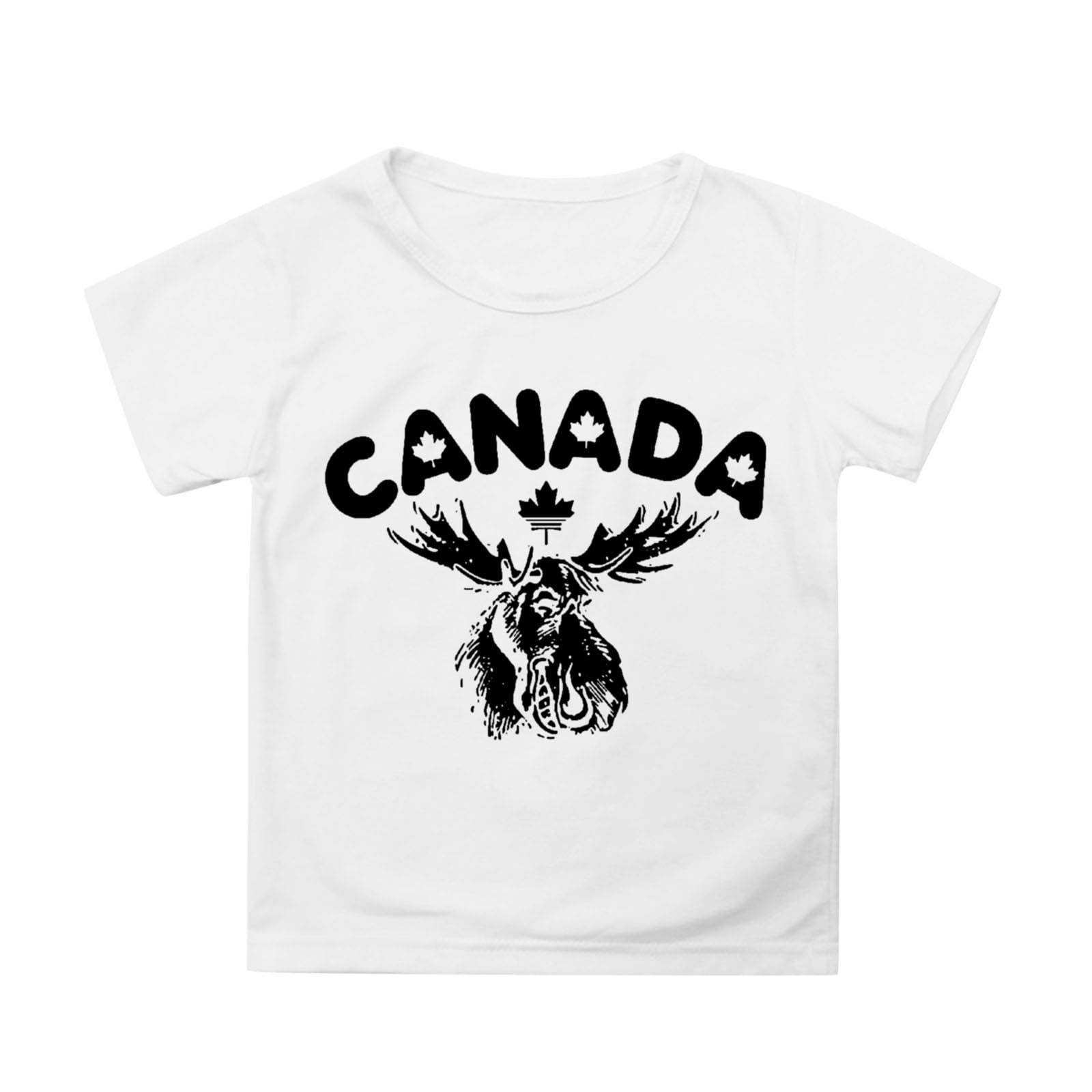 Baby Girl Summer Clothes Canada Flag Maple Leaf Print Kids Boys and ...