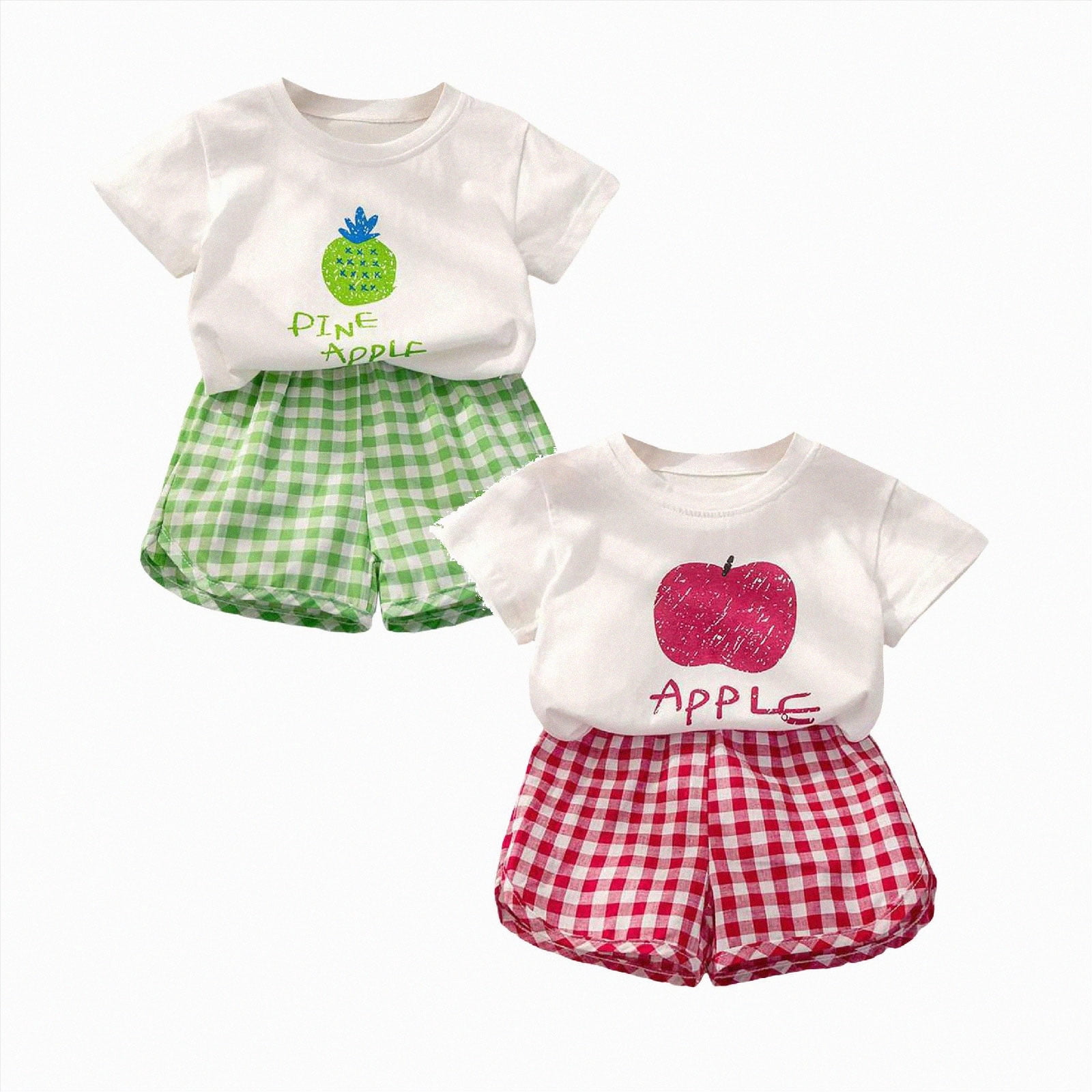 Baby Girl Summer Short Set Female Cute T-Shirt Shorts 4pcs Clothes ...