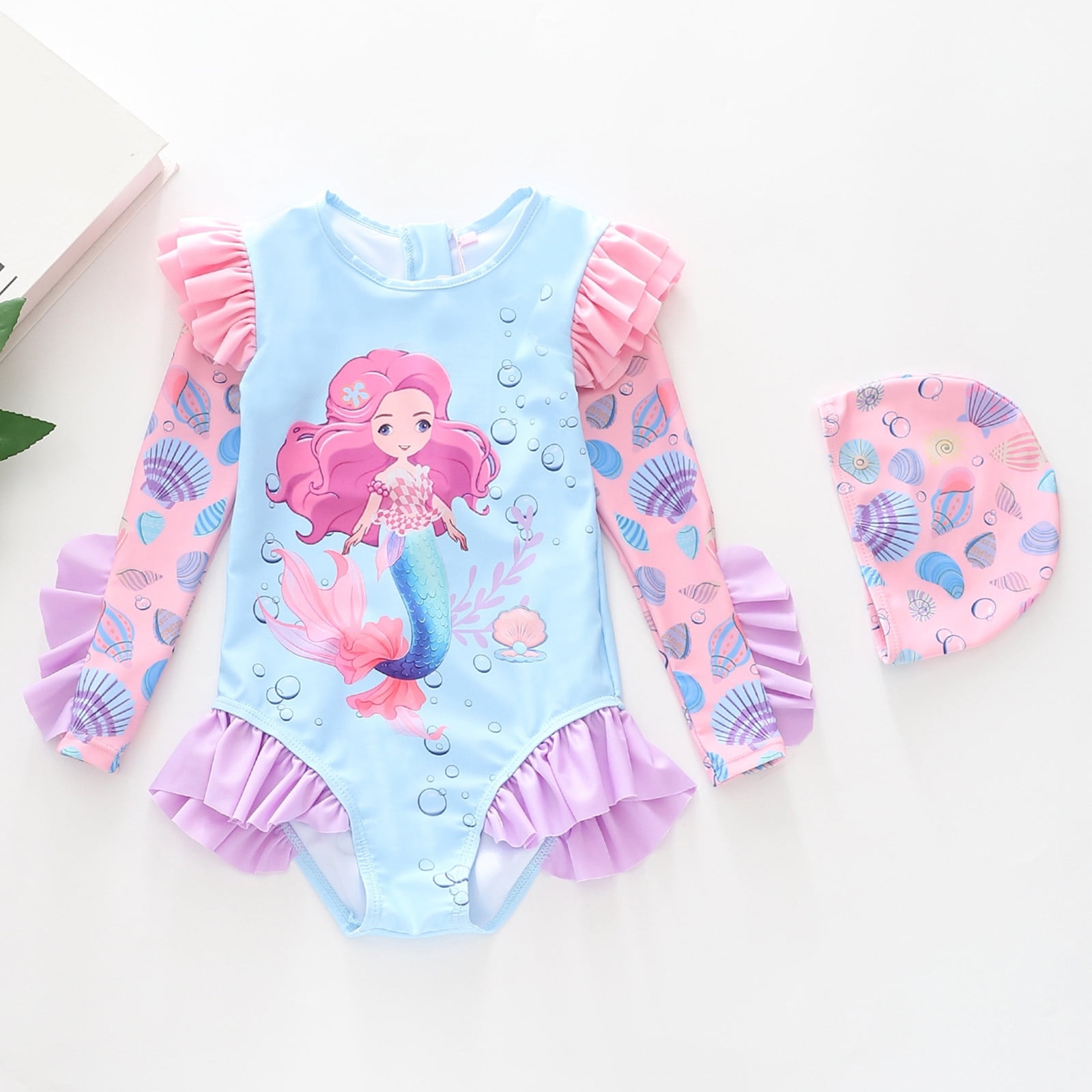Baby Girl Swimsuit 9-12 Months Ruffle Polka Dot Soft & Lightweigh Upf ...